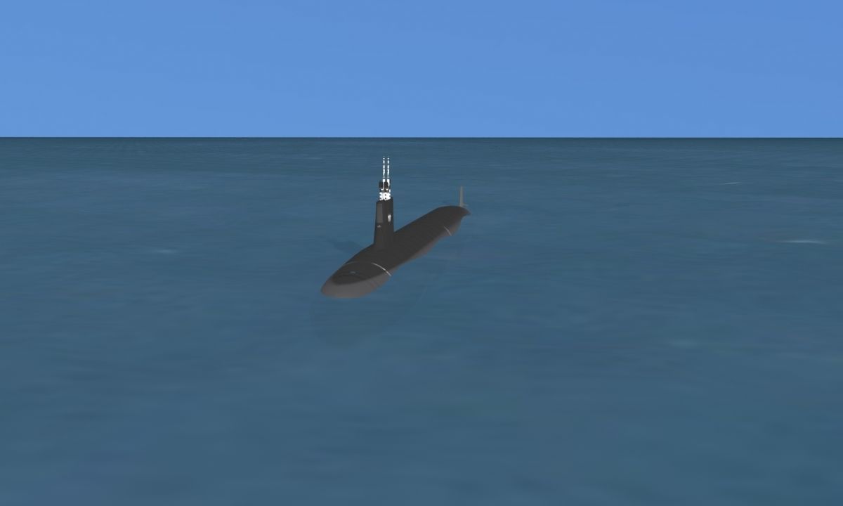 Virginia class SSN 777 USS North Carolina 3D model rigged | CGTrader