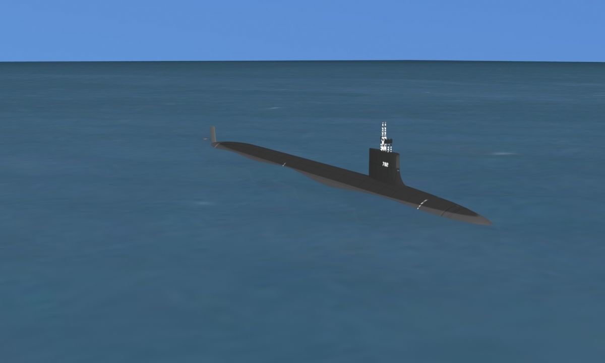 Virginia Class SSN 782 USS Mississippi 3D model rigged | CGTrader