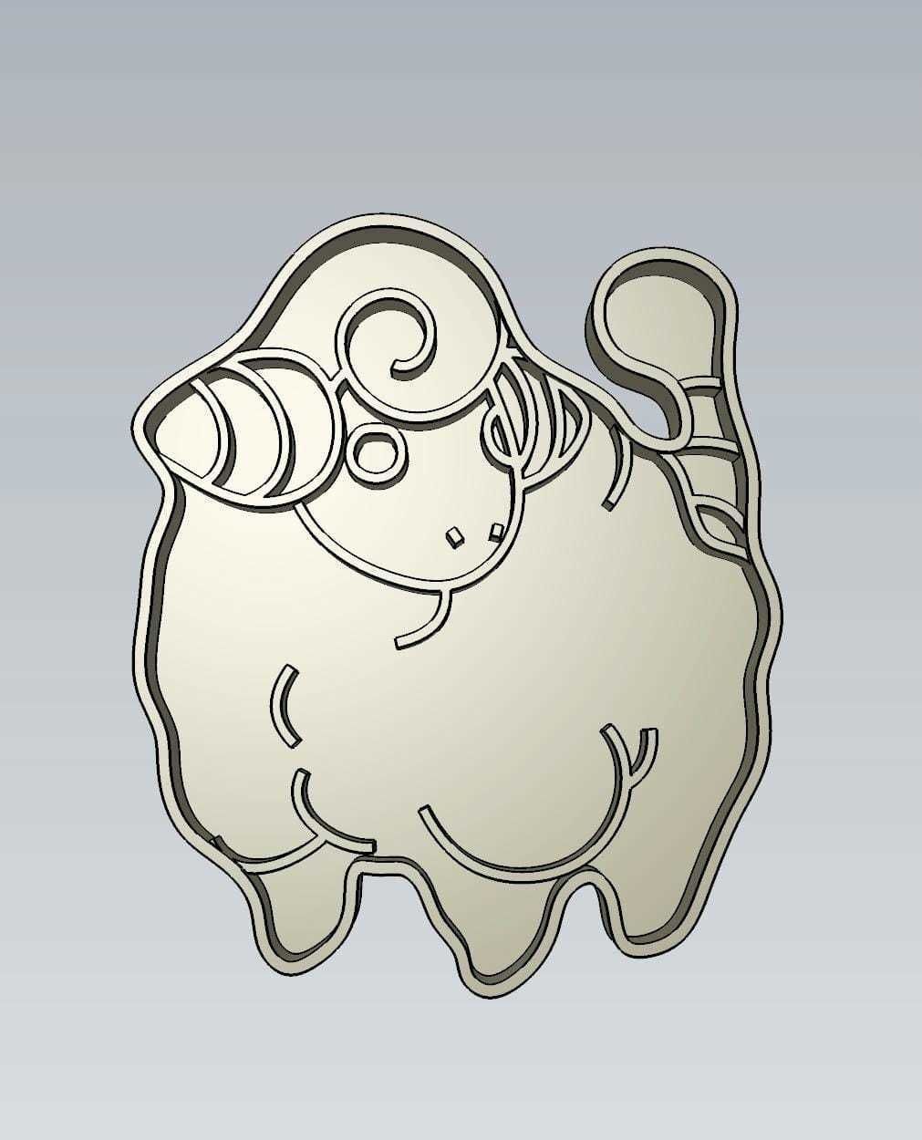 Amazing Pokemon Mareep Cookie Cutter Stamp Cake Decorating 3D model animated | CGTrader