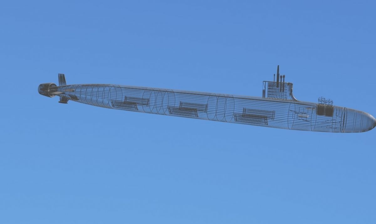 Virginia Class SSN 789 USS Indiana 3D model rigged | CGTrader