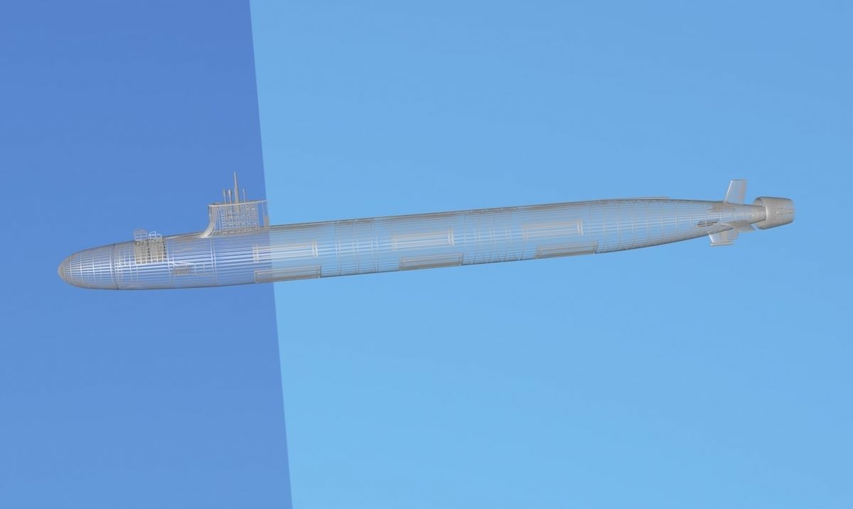 Virginia Class SSN 789 USS Indiana 3D model rigged | CGTrader