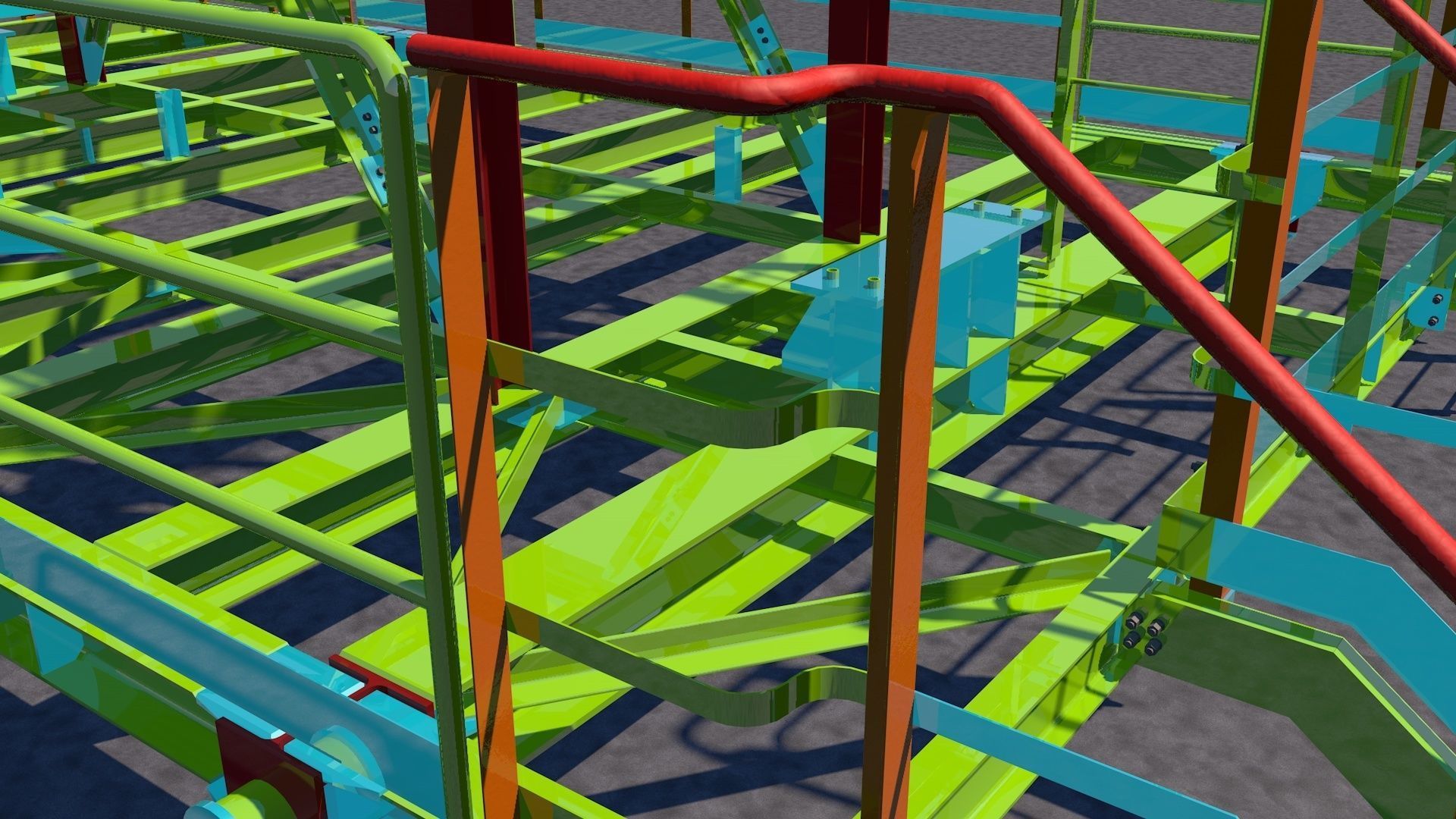 3D model Steel two-level platform VR / AR / low-poly | CGTrader