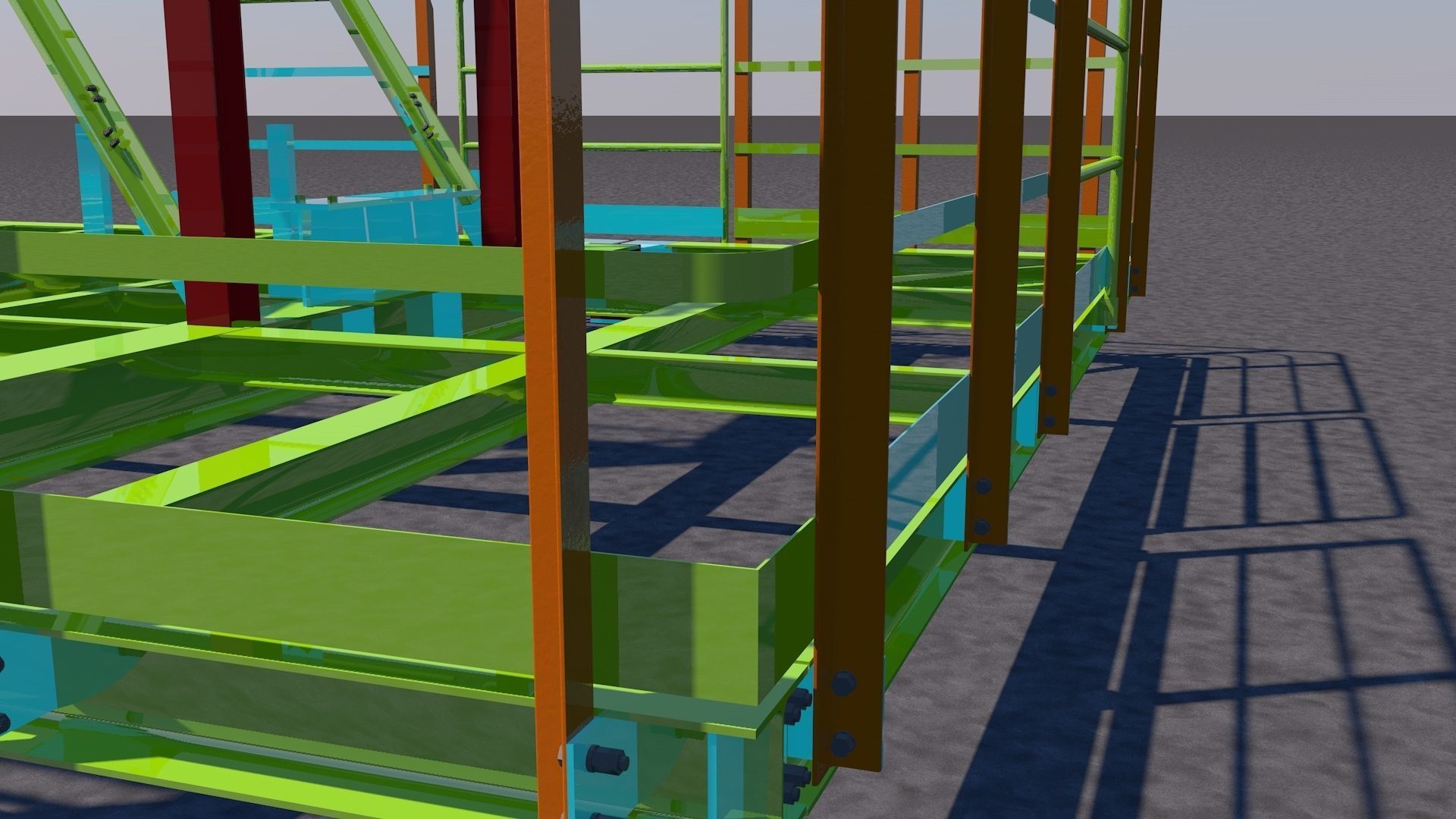 3D model Steel two-level platform VR / AR / low-poly | CGTrader