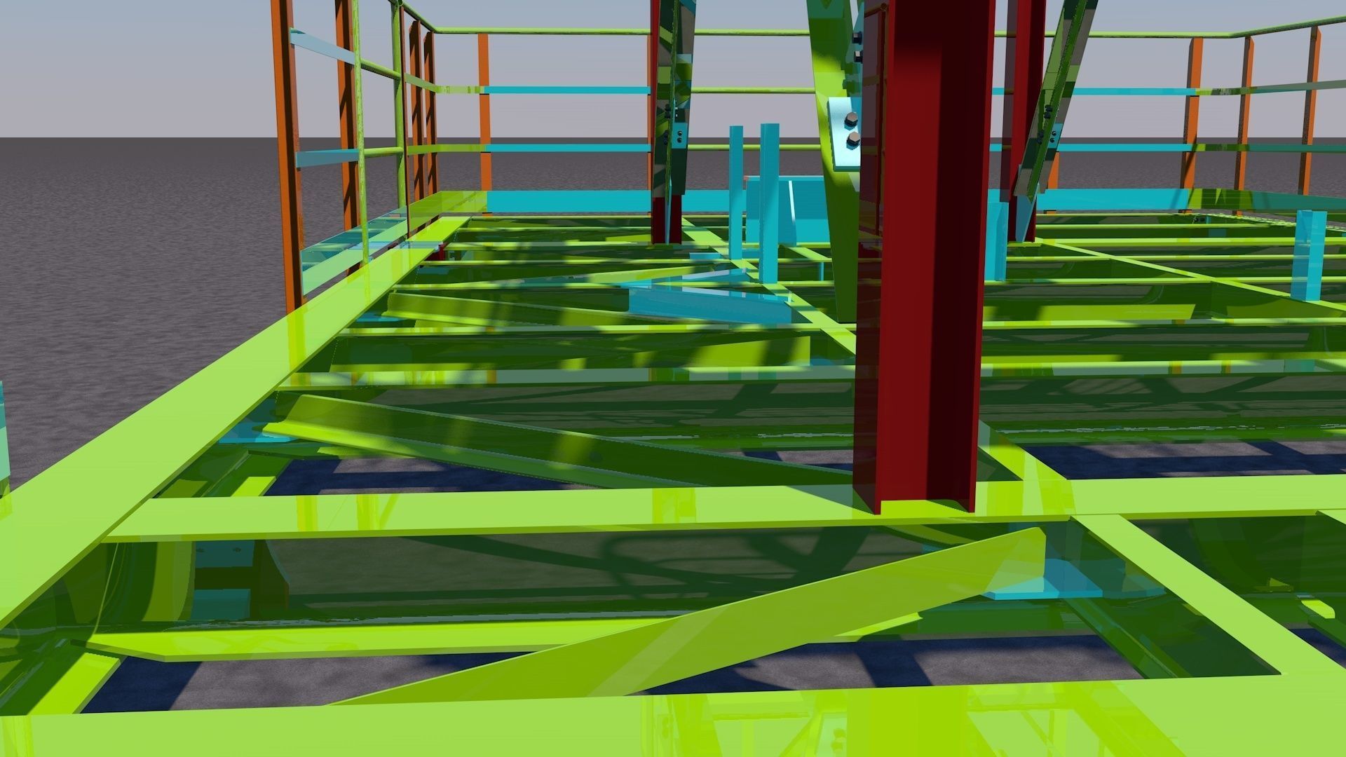 3D model Steel two-level platform VR / AR / low-poly | CGTrader