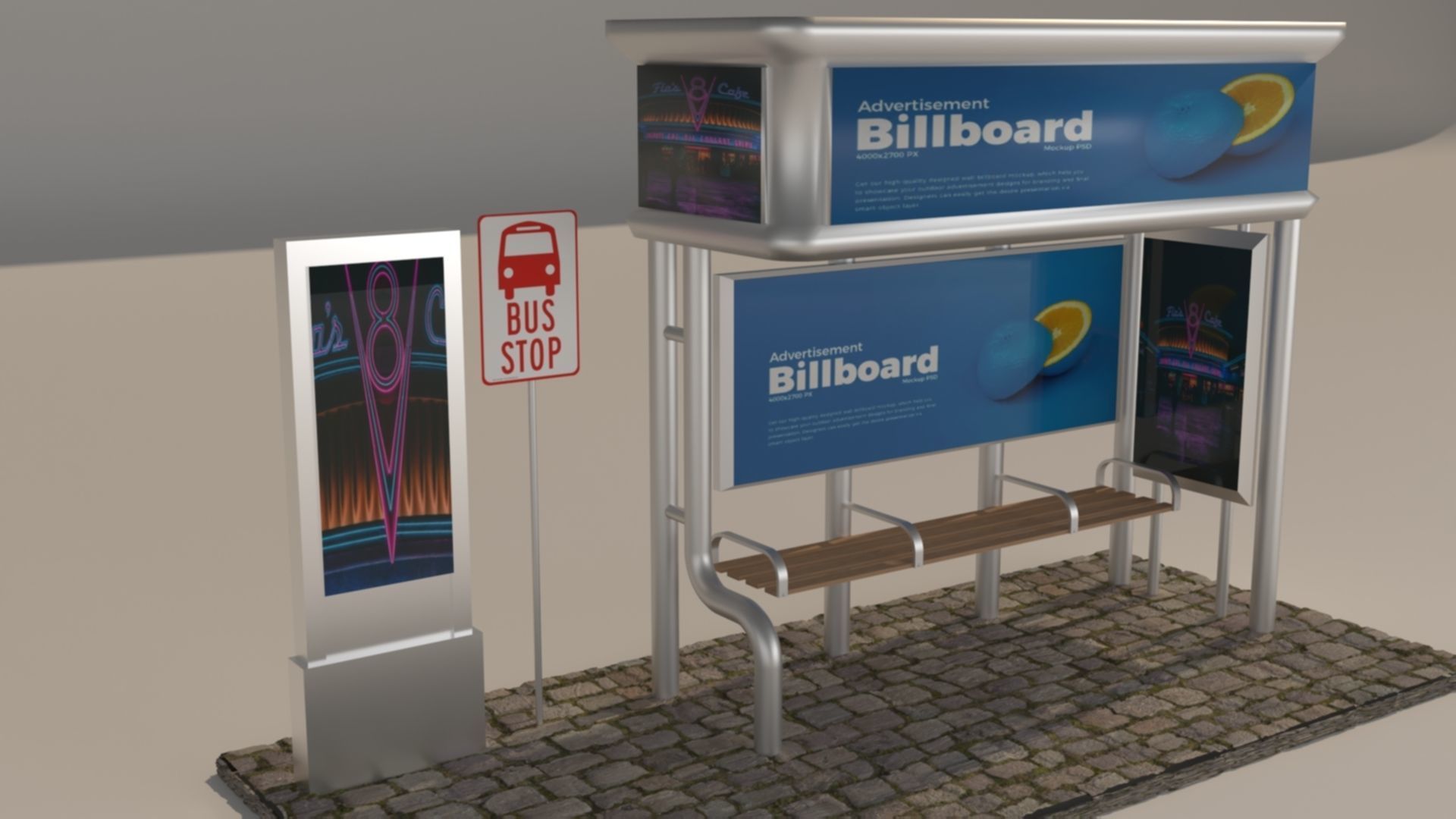 Bus Stop 3D model | CGTrader
