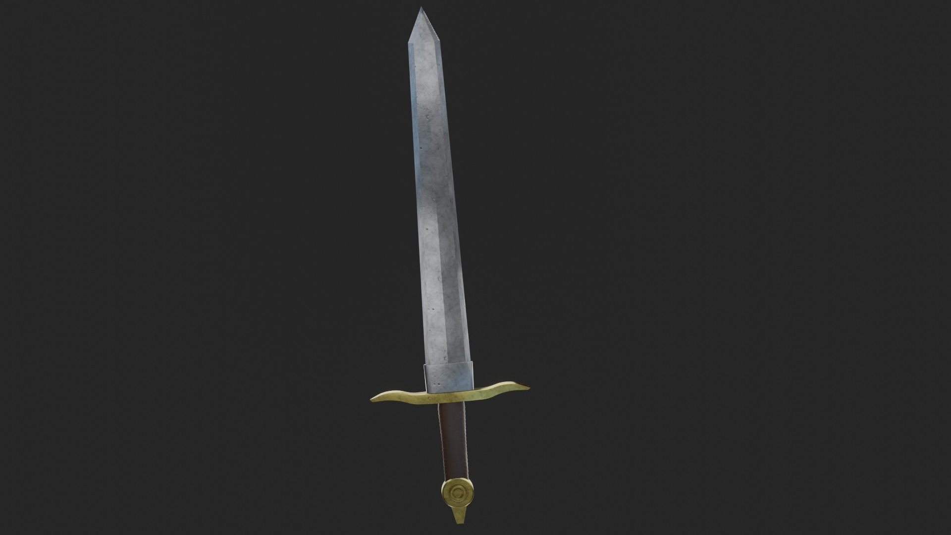 3D model Realistic Sword - Steel and Gold VR / AR / low-poly | CGTrader