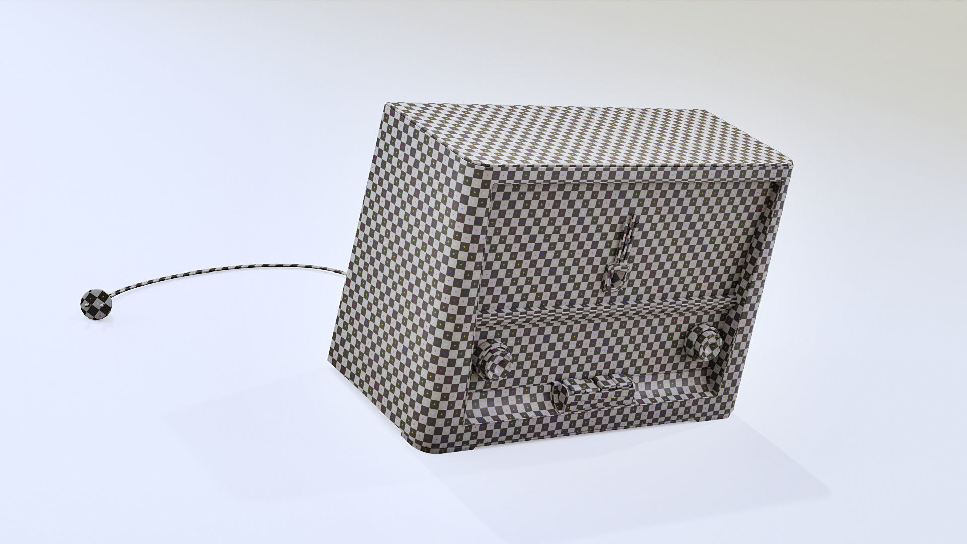 Vintage radio with backplate 3D model | CGTrader