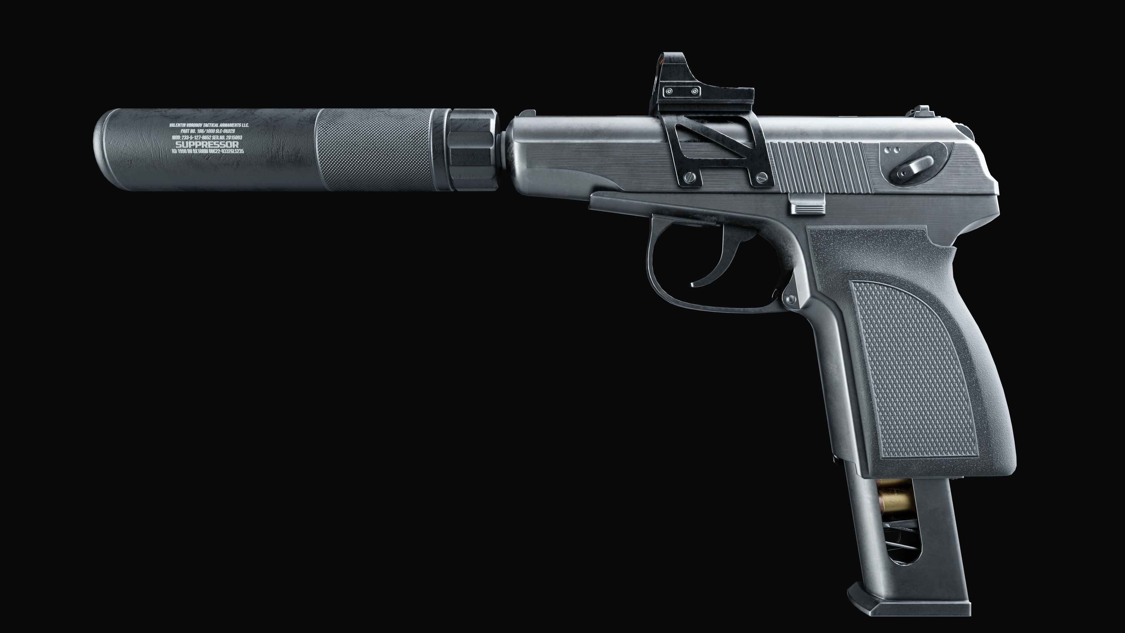 Lowpoly Game-Ready Makarov-pm 4K PBR textures Model free VR / AR / low ...