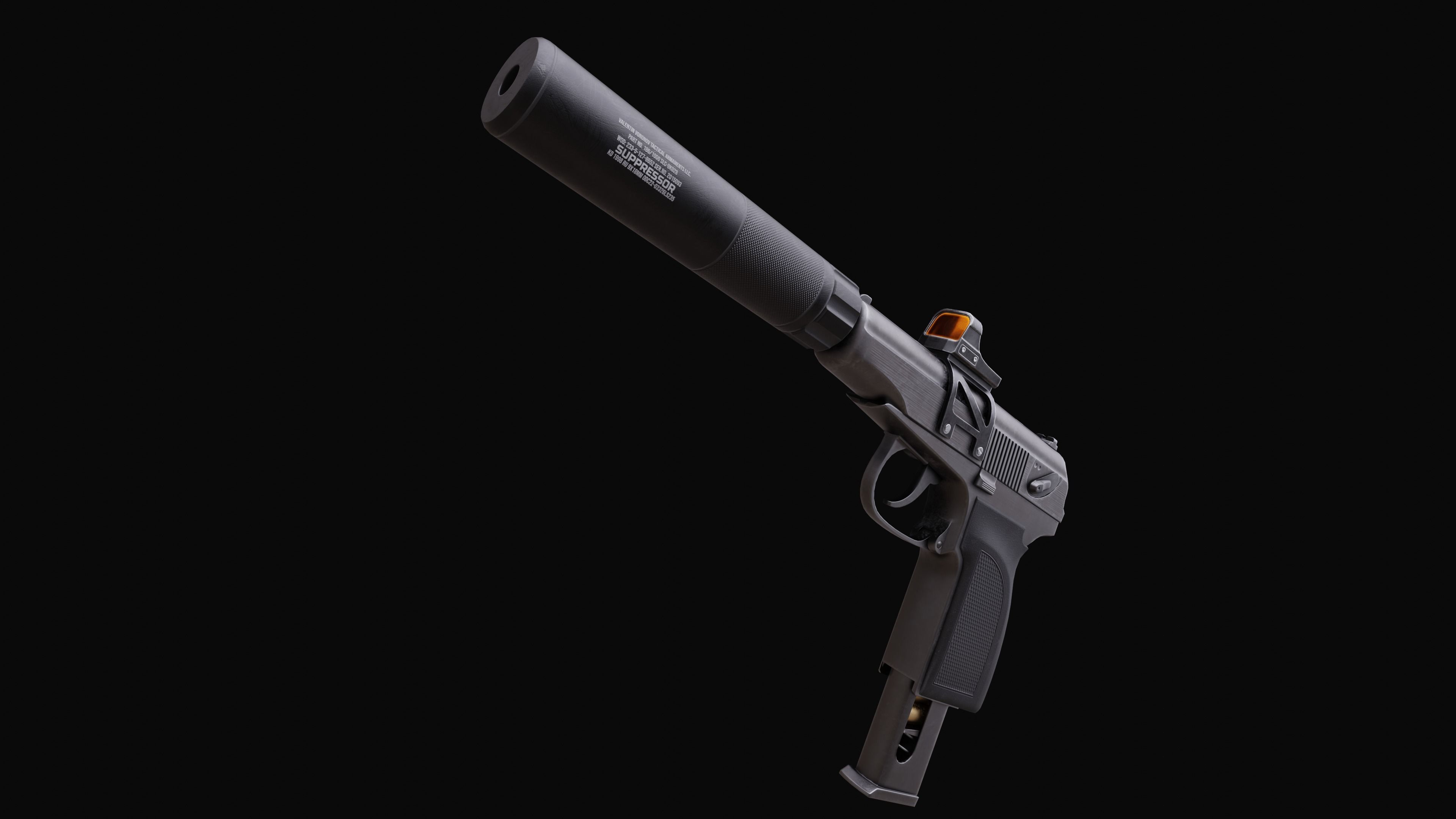 Lowpoly Game-Ready Makarov-pm 4K PBR textures Model free VR / AR / low ...