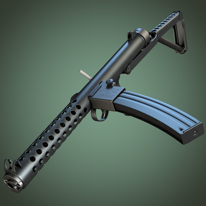 Sterling submachine gun 3D model | CGTrader