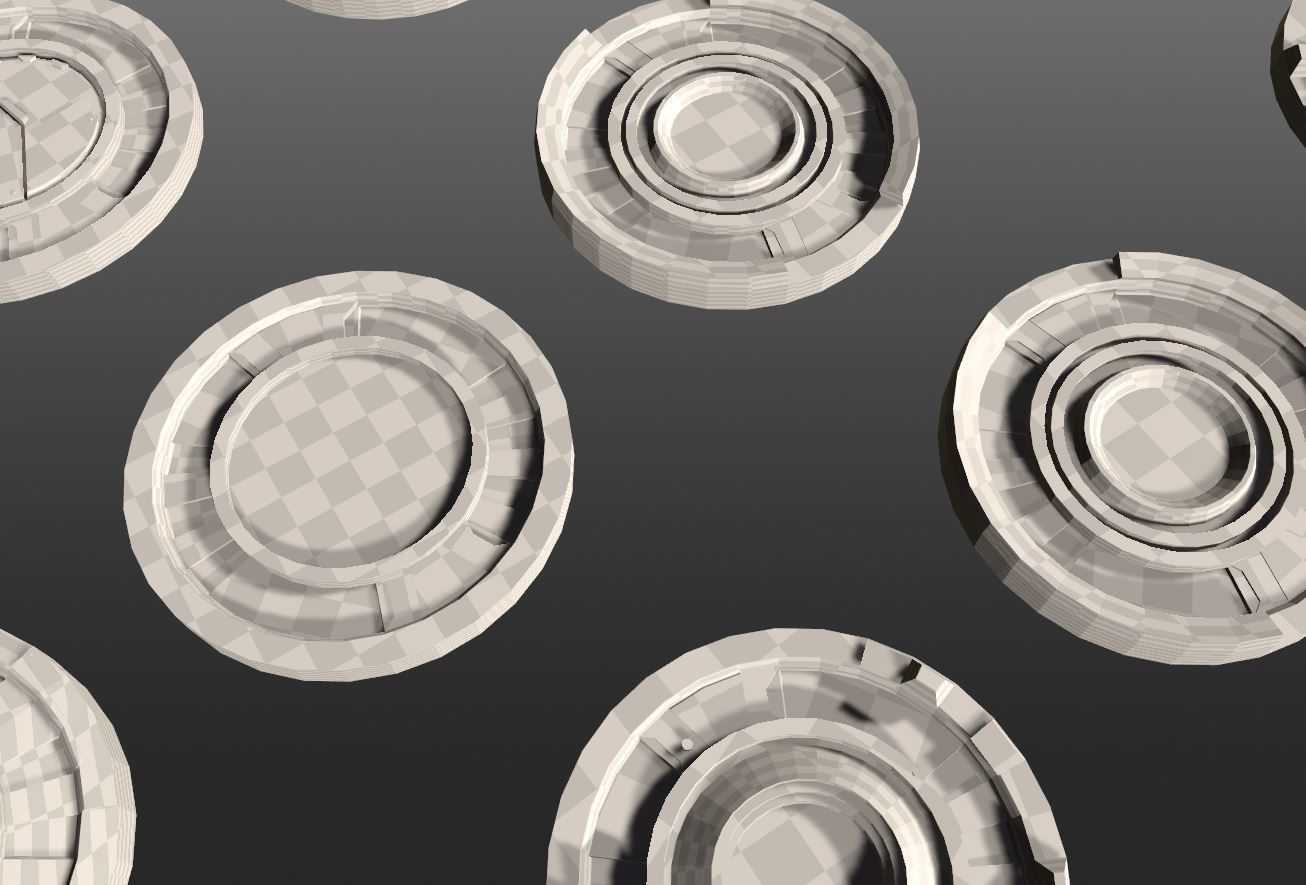 3D model Mech HUD COMPONENTS KITBASH display stand base VR / AR / low ...