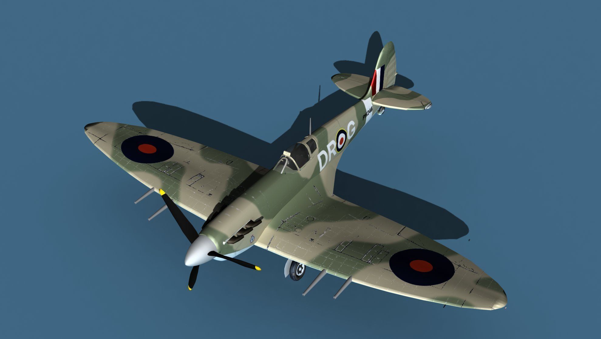 Supermarine Spitfire MkVI V02 3D model animated rigged | CGTrader