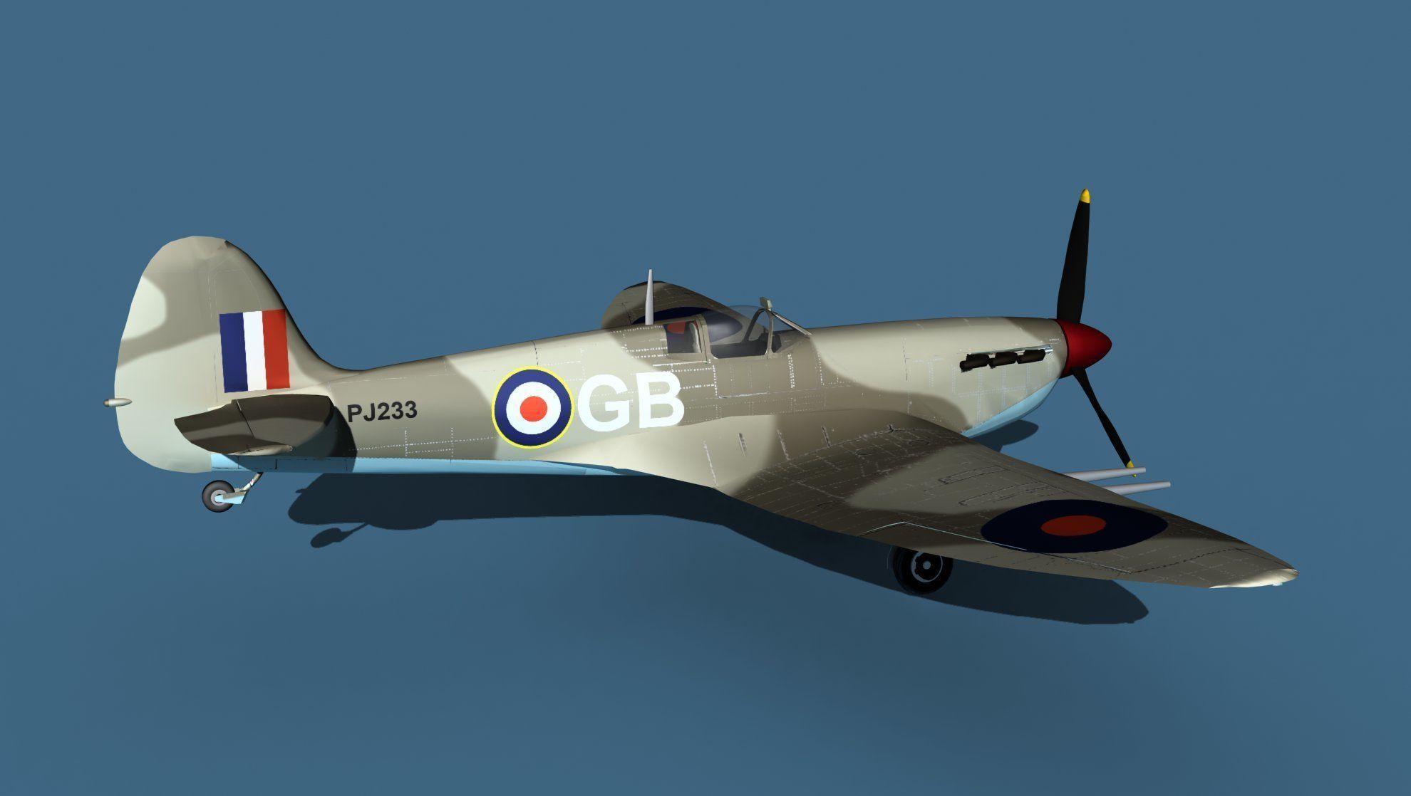 Supermarine Spitfire MkVI V03 3D model animated rigged | CGTrader