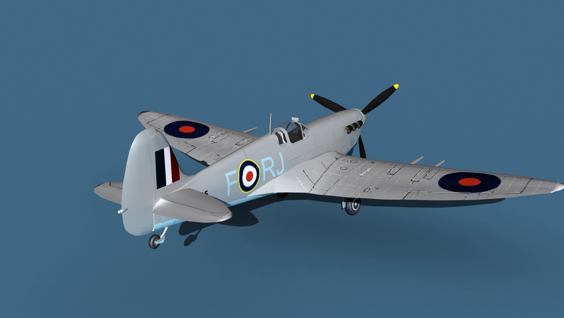 Supermarine Spitfire MkVI V05 3D model animated rigged | CGTrader