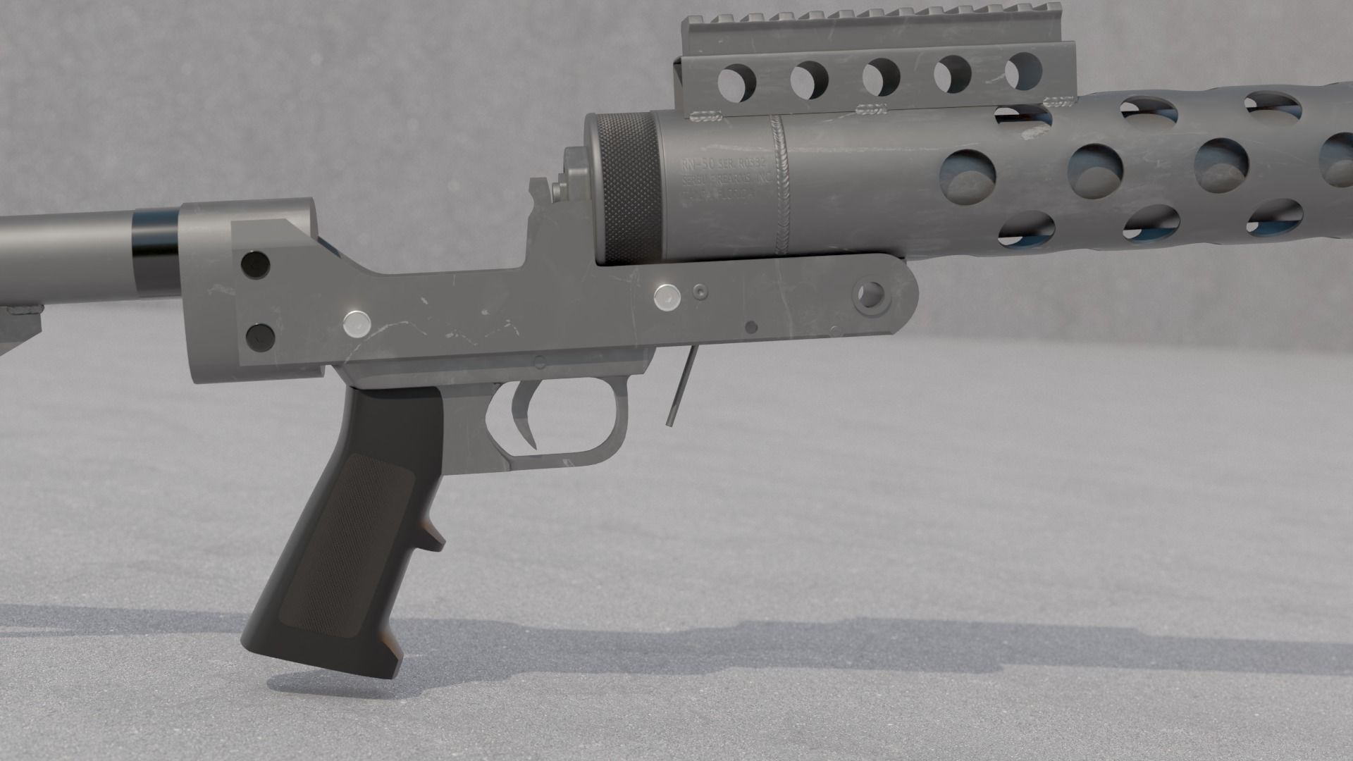 Serbu RN50 rigged 3D model rigged | CGTrader