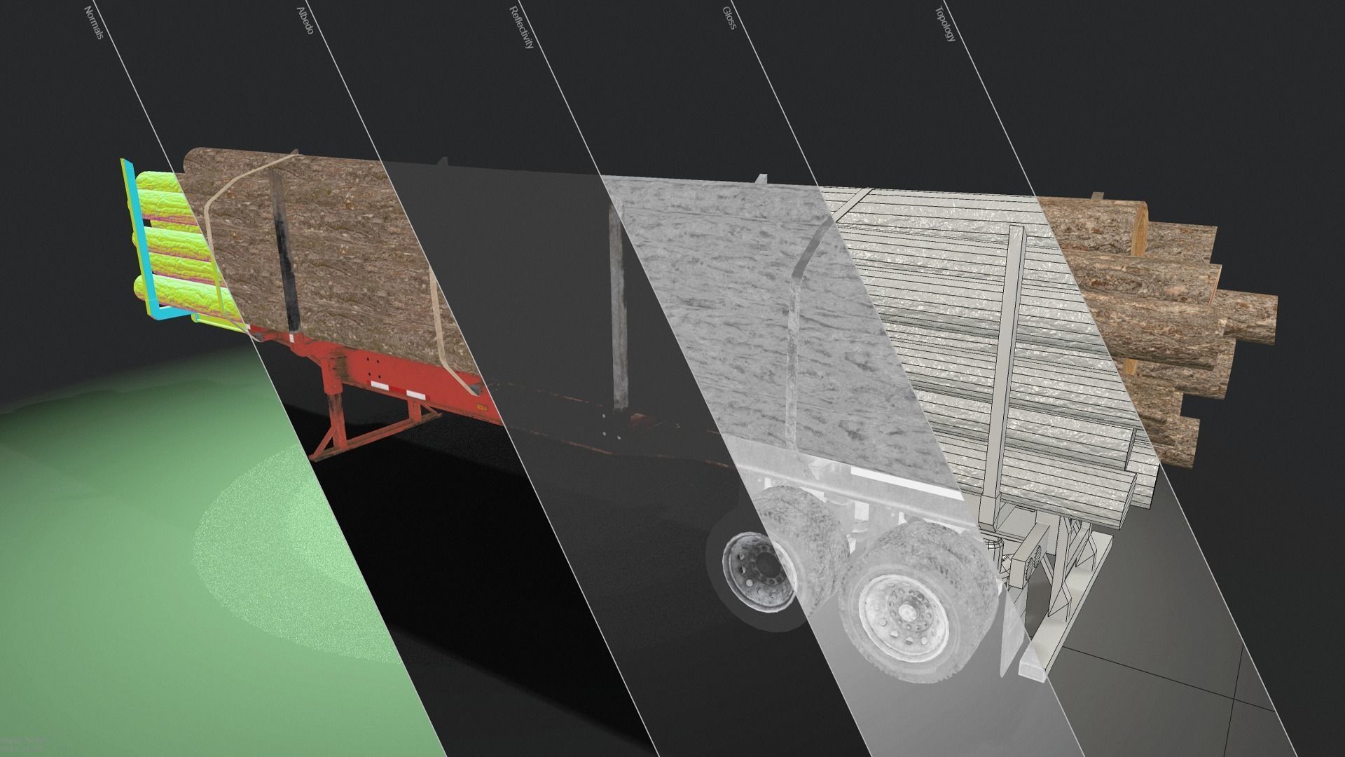 3D model Logging Trailer VR / AR / low-poly | CGTrader