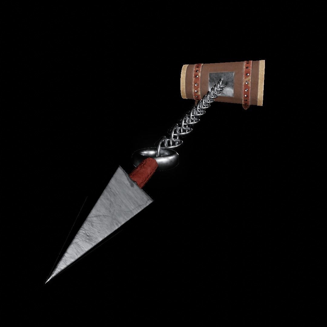 3D model Kunai with chain VR / AR / low-poly | CGTrader