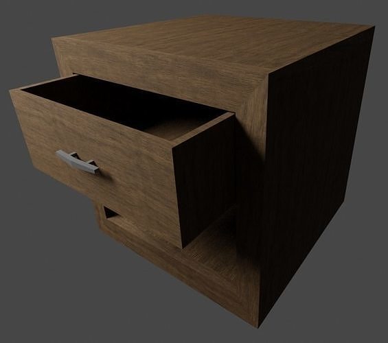 Side Table with Drawer free 3D model | CGTrader