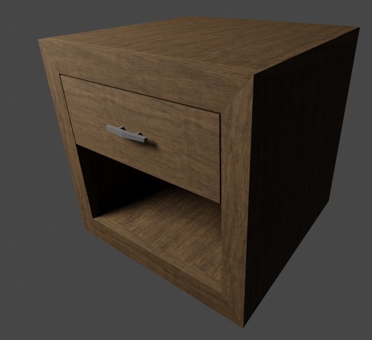 Side Table with Drawer free 3D model | CGTrader