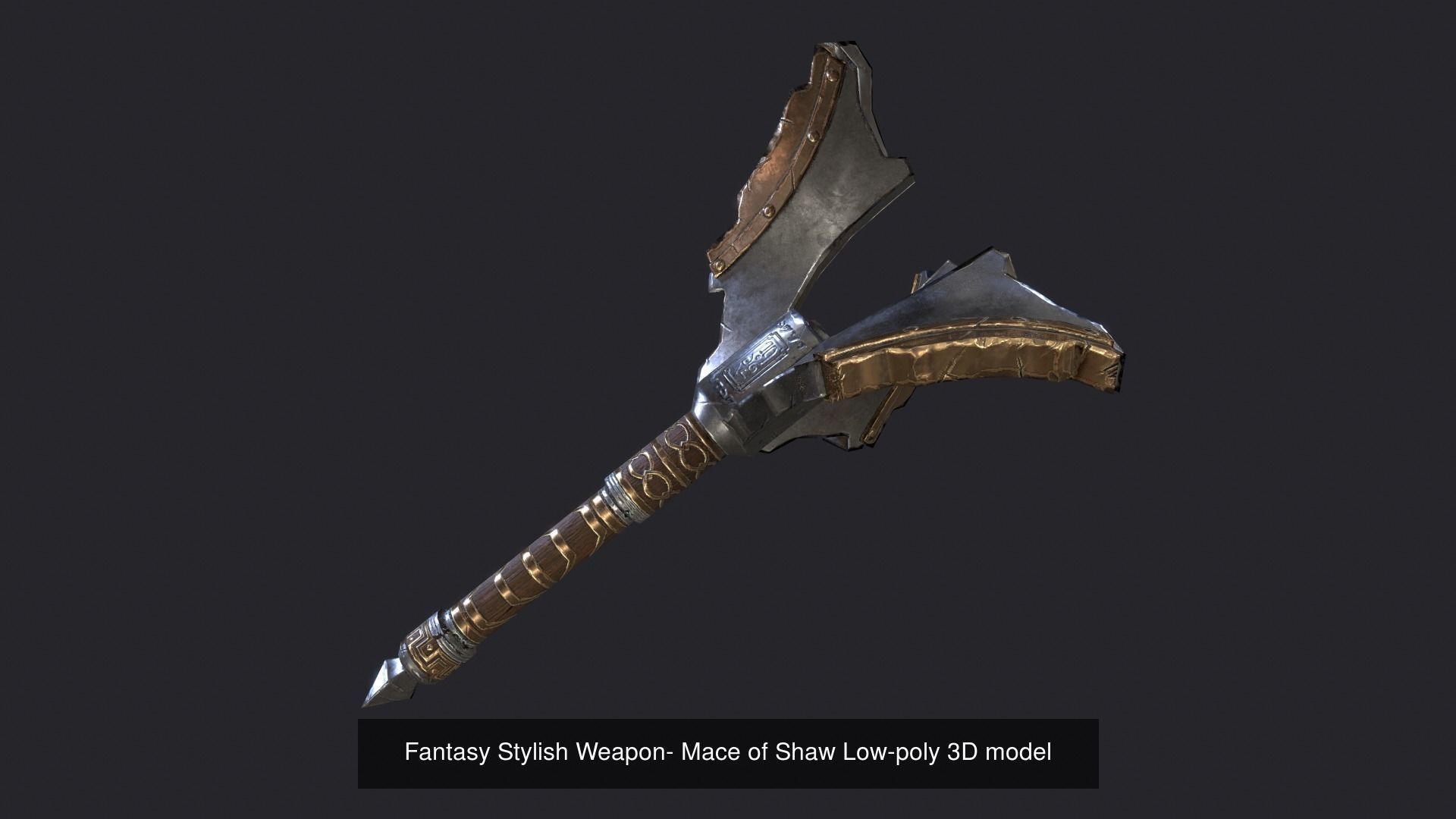 Low poly Fantasy Stylish Mace 3D Model Collection | CGTrader
