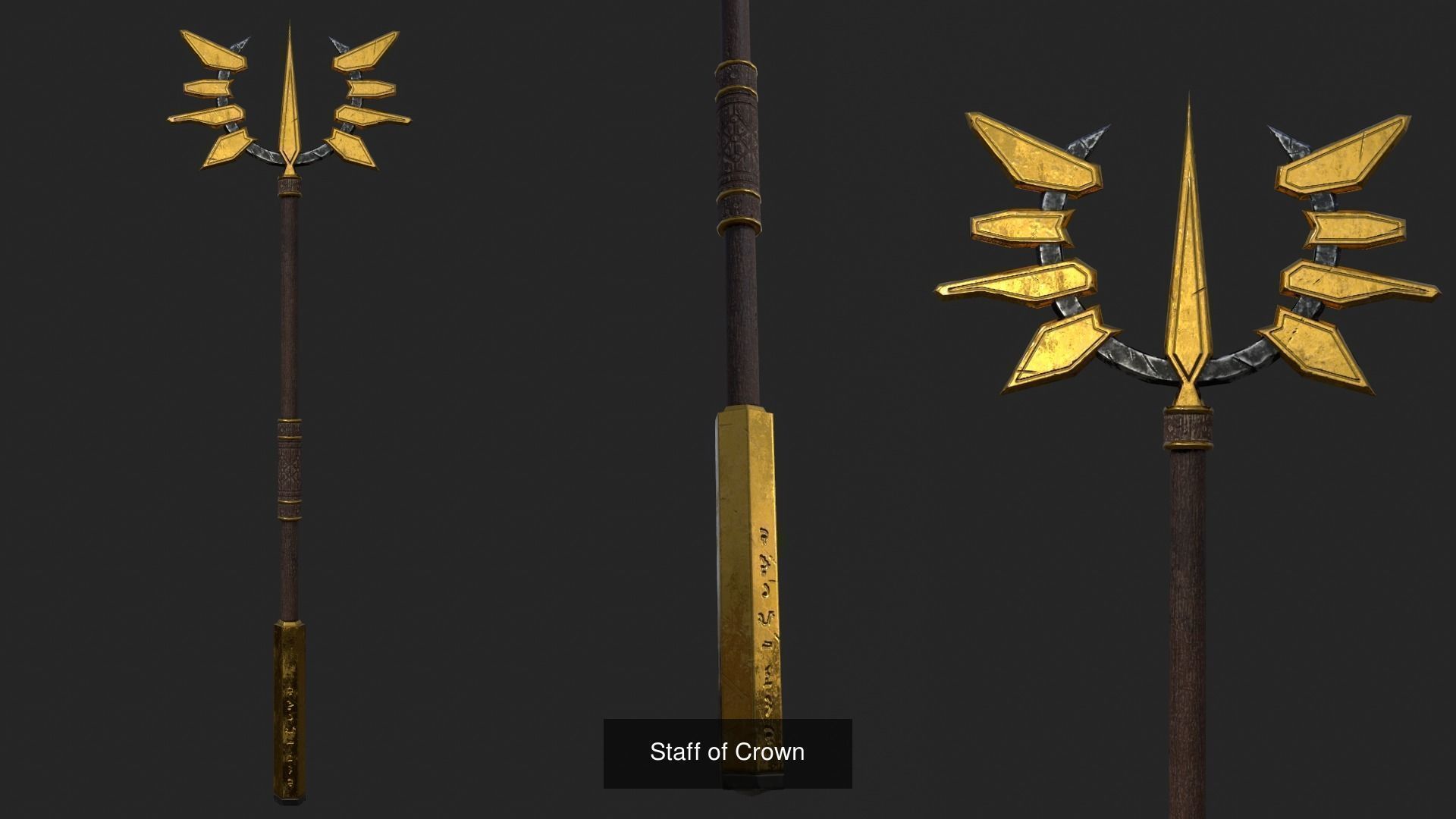 Low Poly Fantasy Stylish Staff Bundle 3D Model Collection | CGTrader