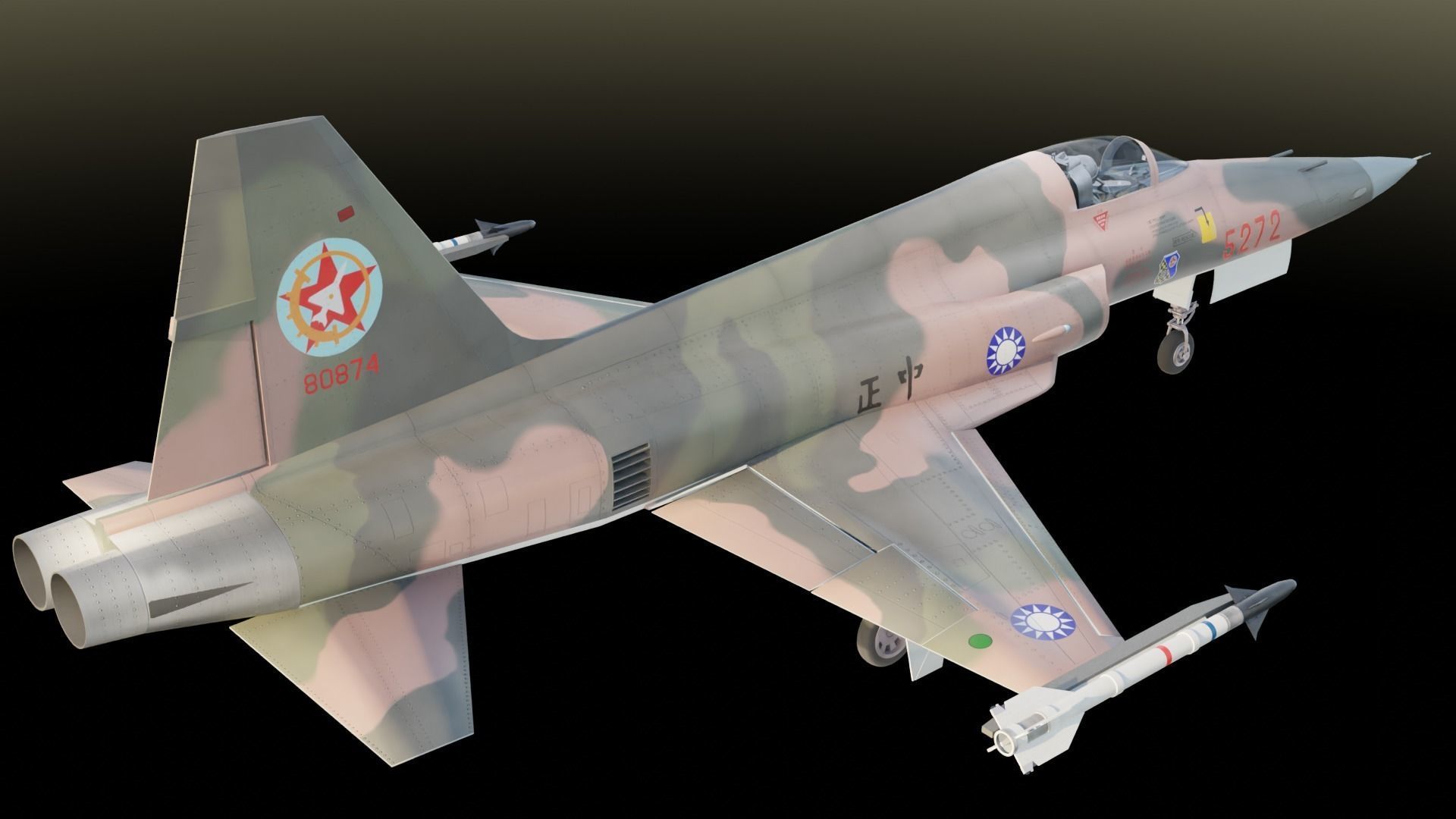 F-5E Jet Fighter Taiwan 3D model | CGTrader