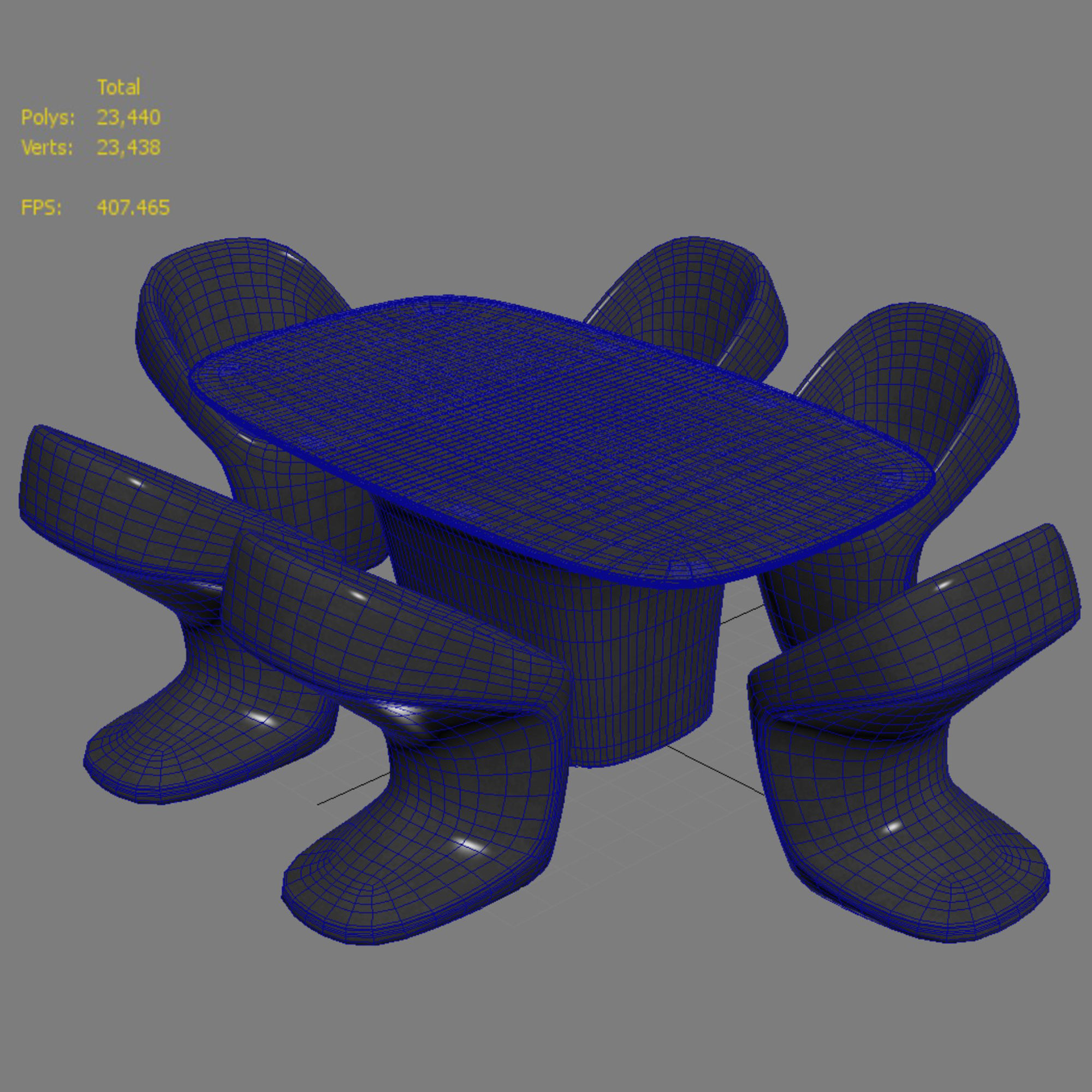 3D model Vondom Ufo Dining Table and Chair VR / AR / low-poly | CGTrader