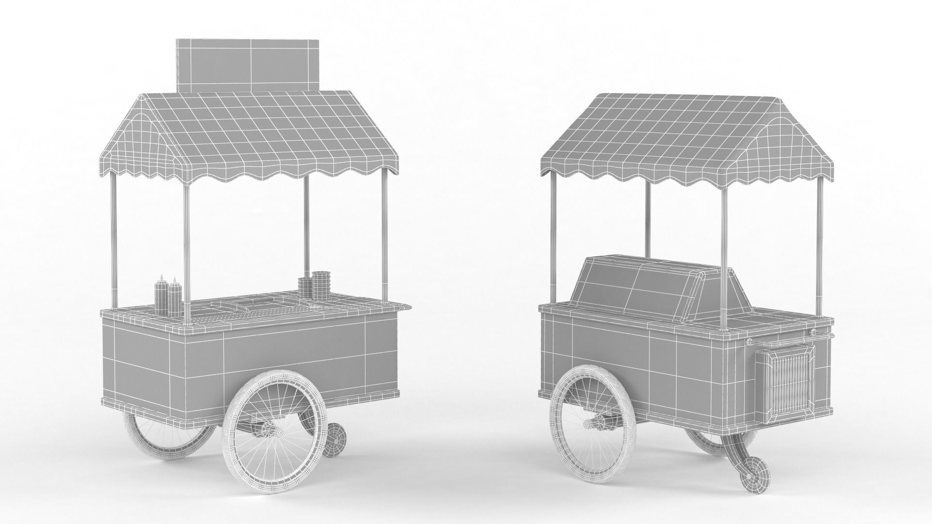 Food Carts Collection 3D model | CGTrader