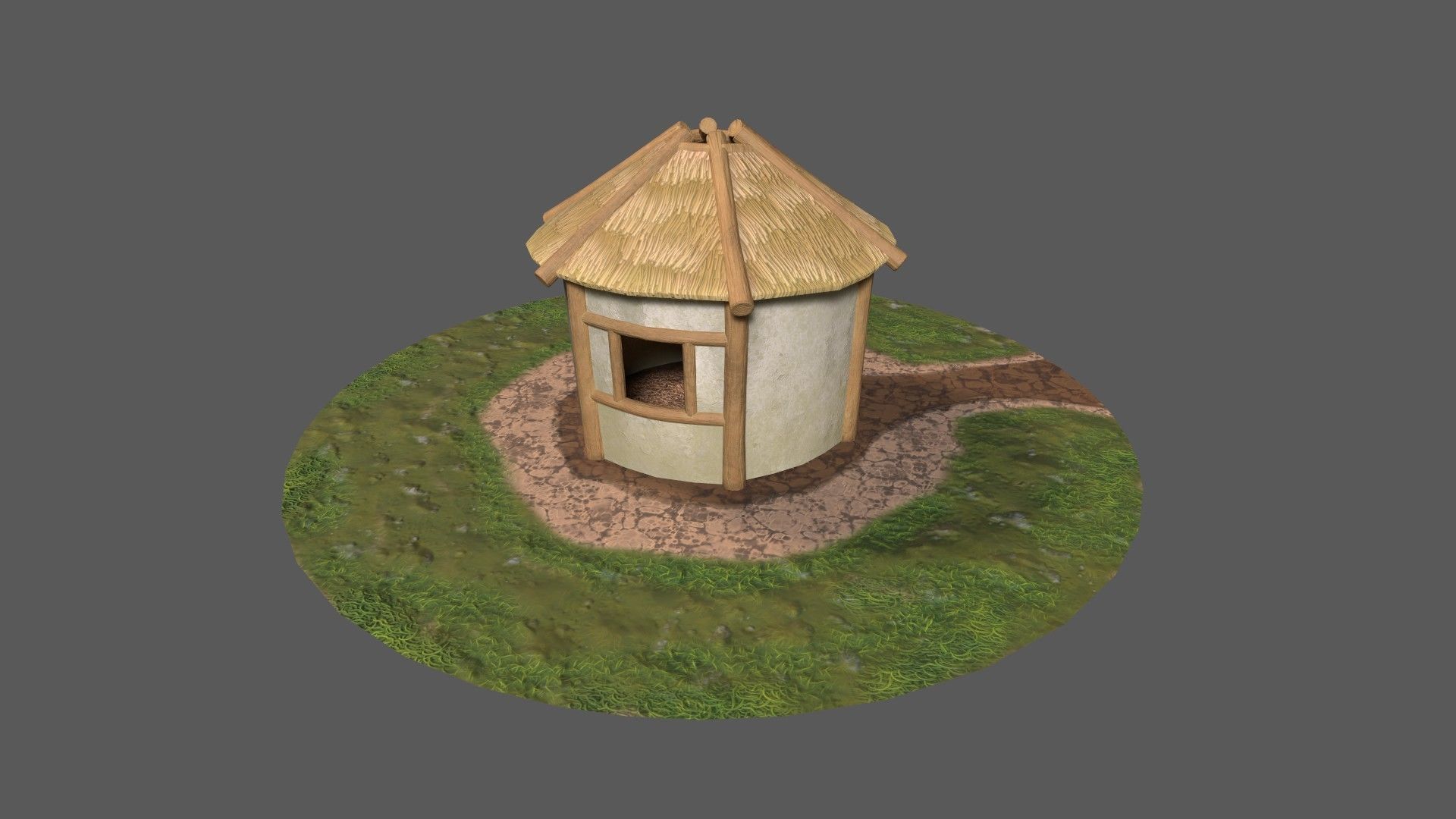 3D model Simple Stylized Hay Hut VR / AR / low-poly | CGTrader