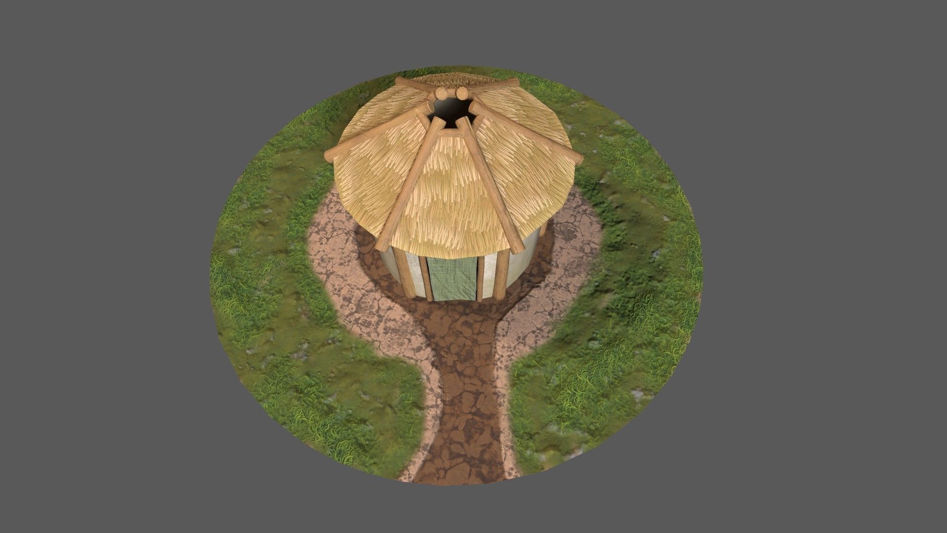 3D model Simple Stylized Hay Hut VR / AR / low-poly | CGTrader
