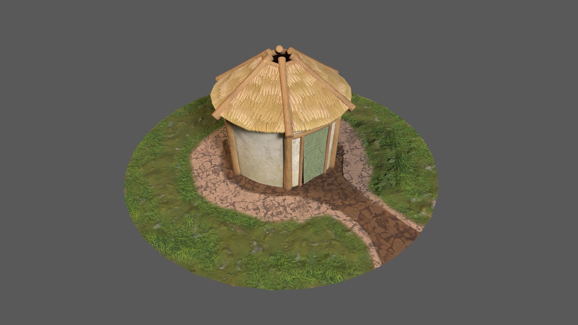 3D model Simple Stylized Hay Hut VR / AR / low-poly | CGTrader