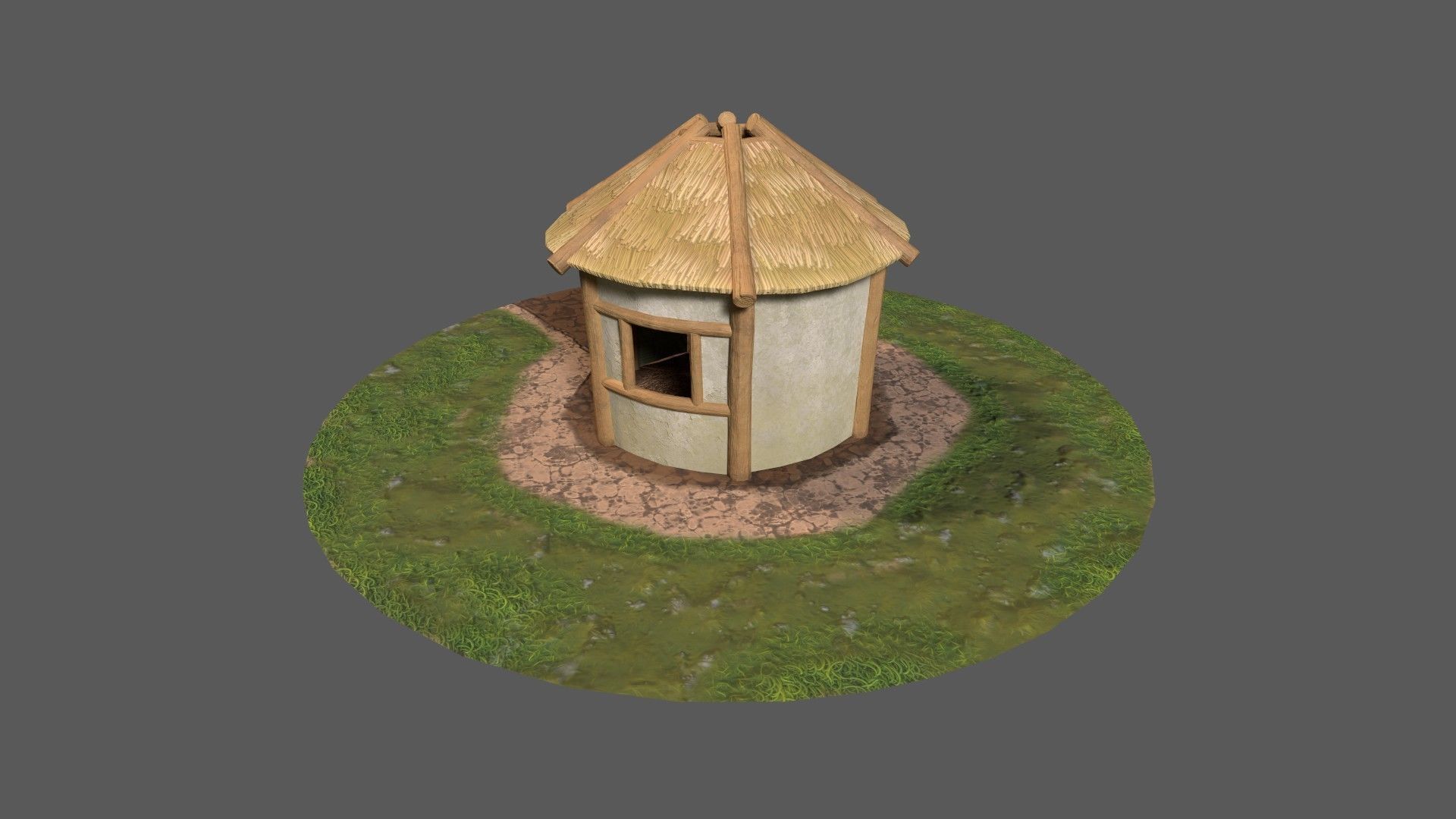 3D model Simple Stylized Hay Hut VR / AR / low-poly | CGTrader
