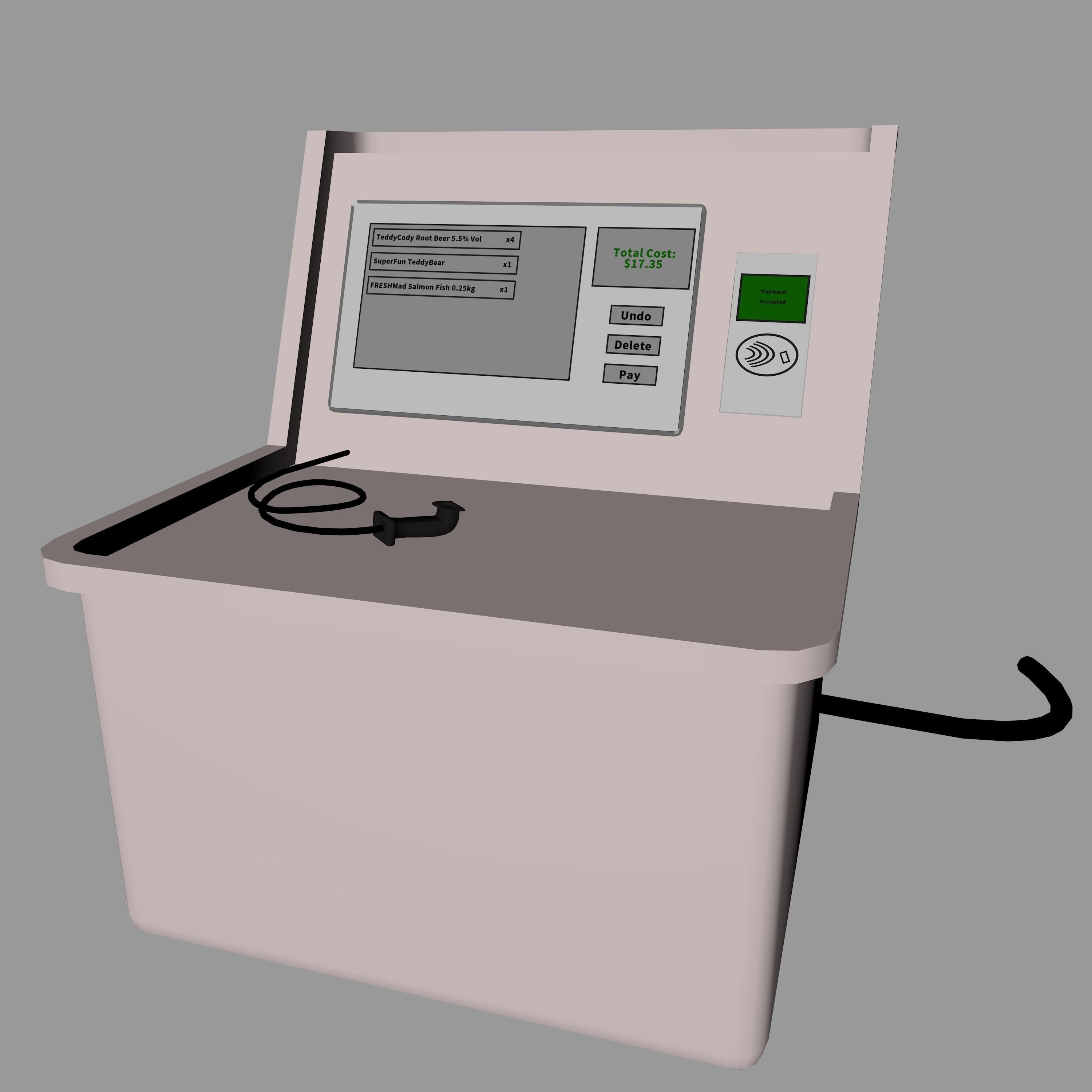 3D model Self-Checkout Machine VR / AR / low-poly | CGTrader