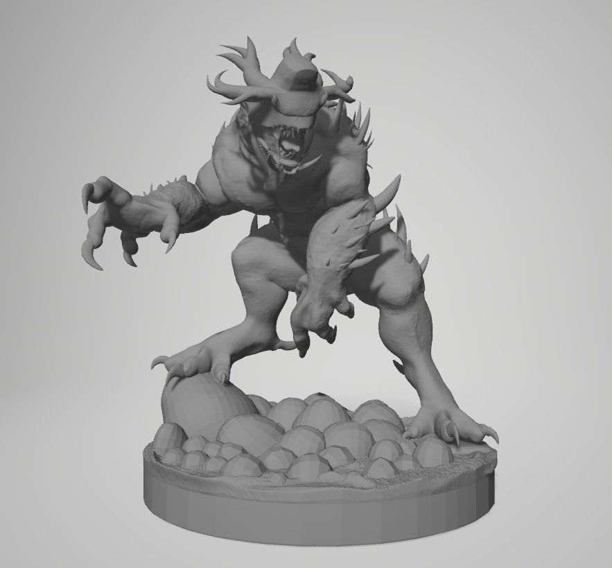 Corrupted Beefy Creature 3D model 3D printable | CGTrader