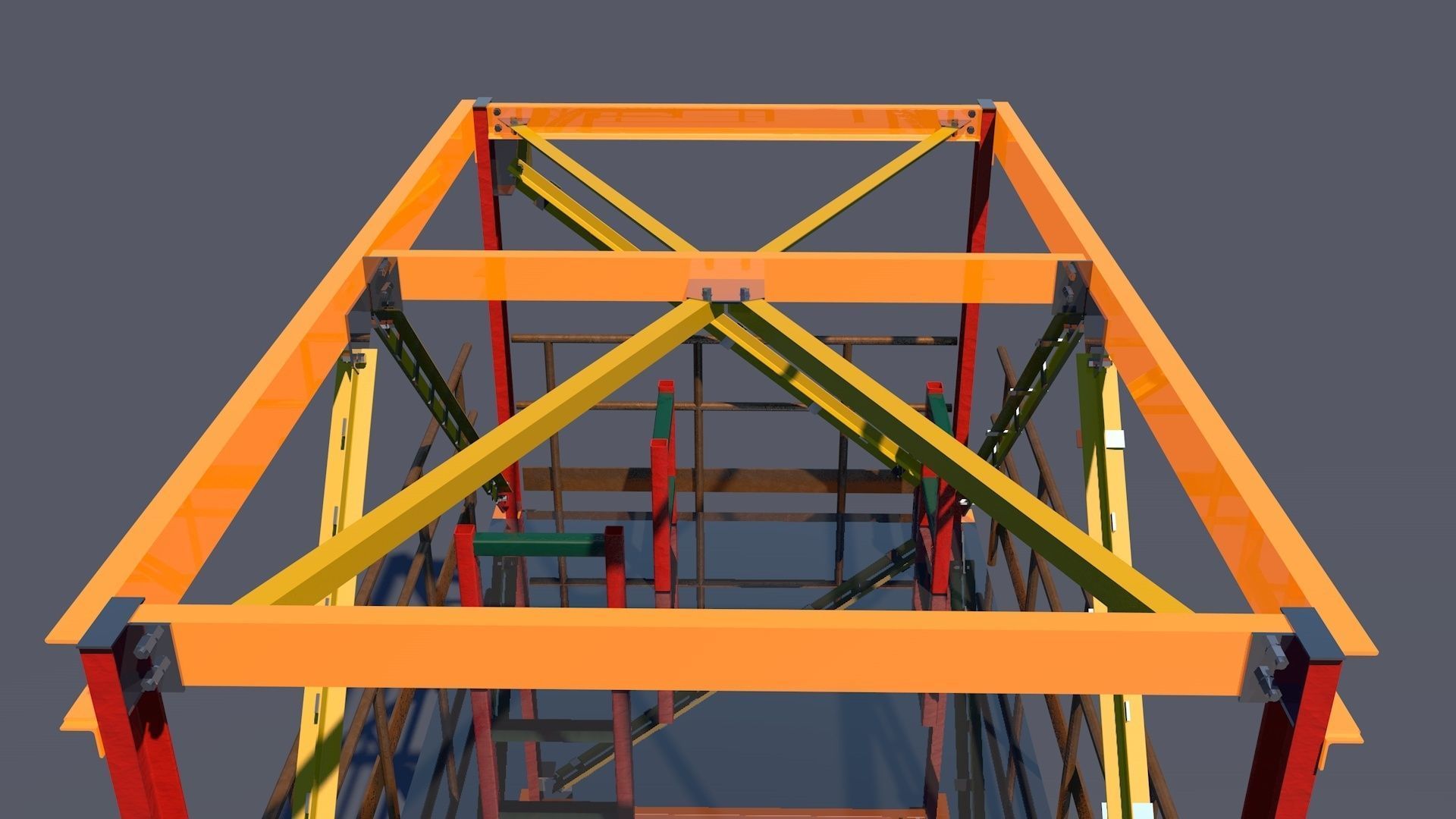 Steel Platform with ladder 3D model | CGTrader