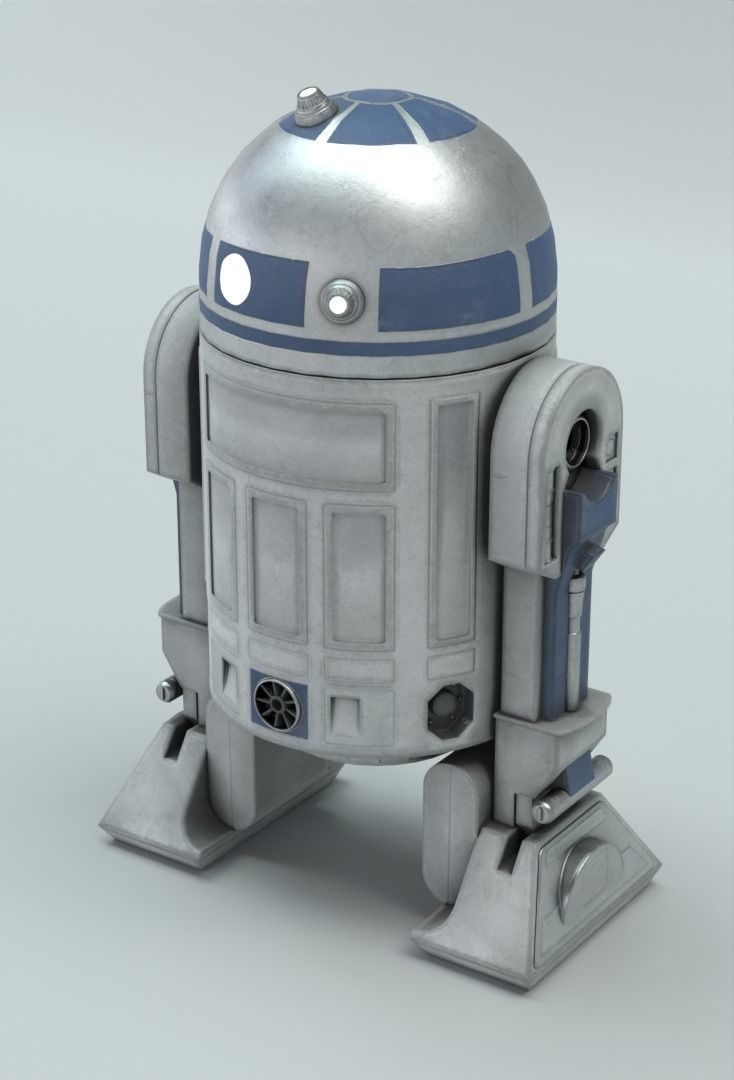 R2-D2 free VR / AR / low-poly 3D model | CGTrader