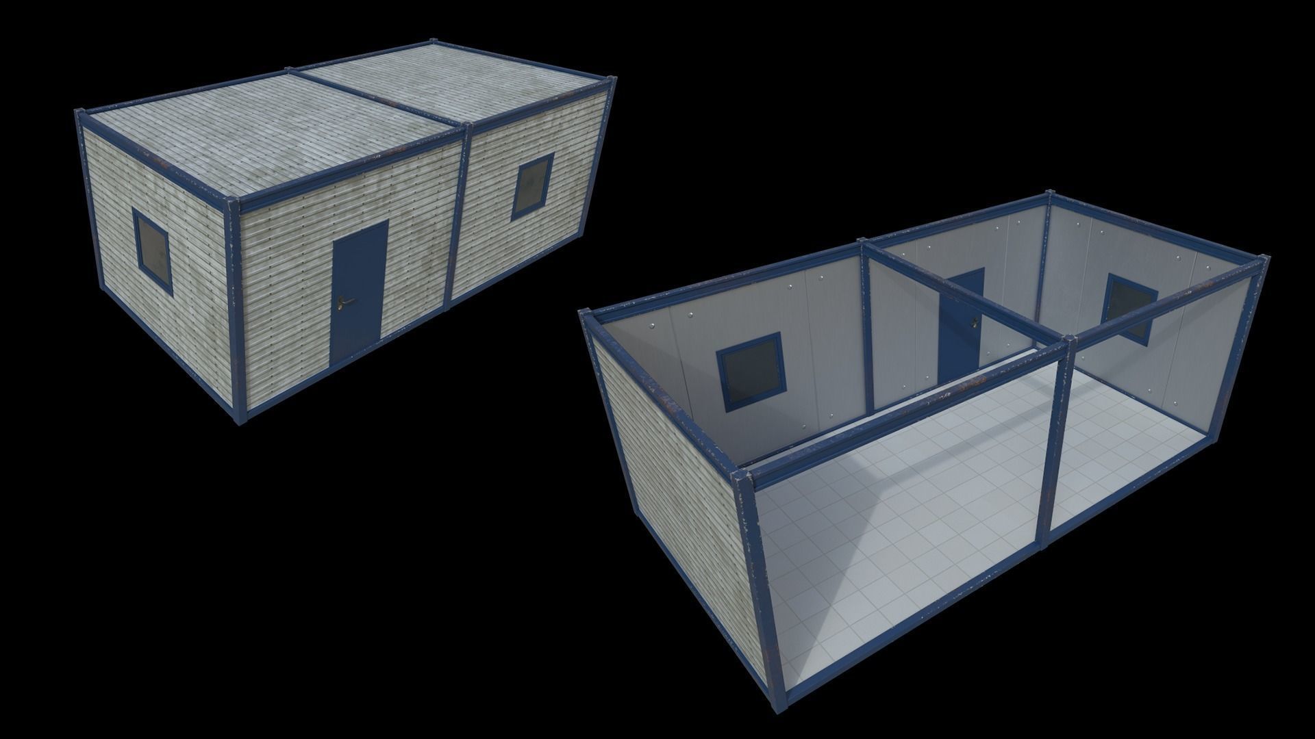 3D model Lowpoly FPS Modular Map Kit VR / AR / low-poly | CGTrader