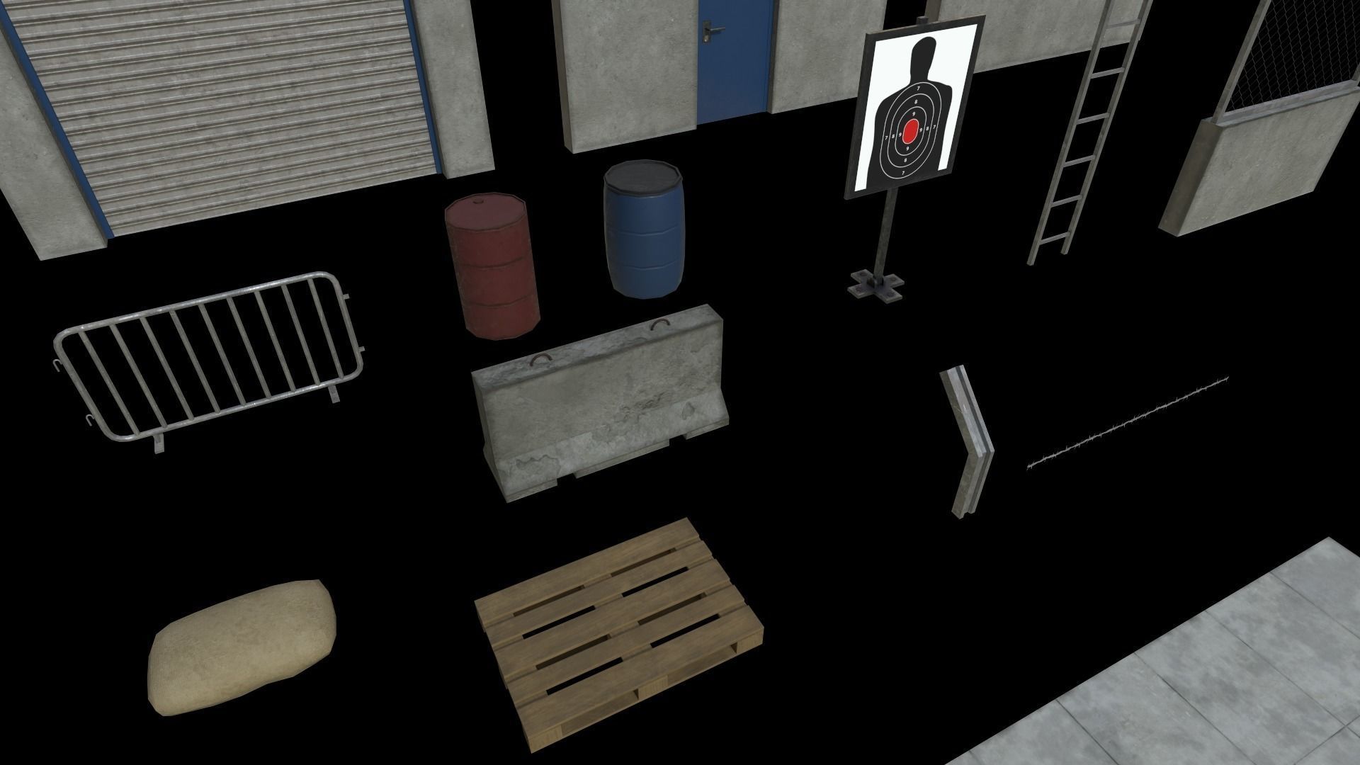 3D model Lowpoly FPS Modular Map Kit VR / AR / low-poly | CGTrader