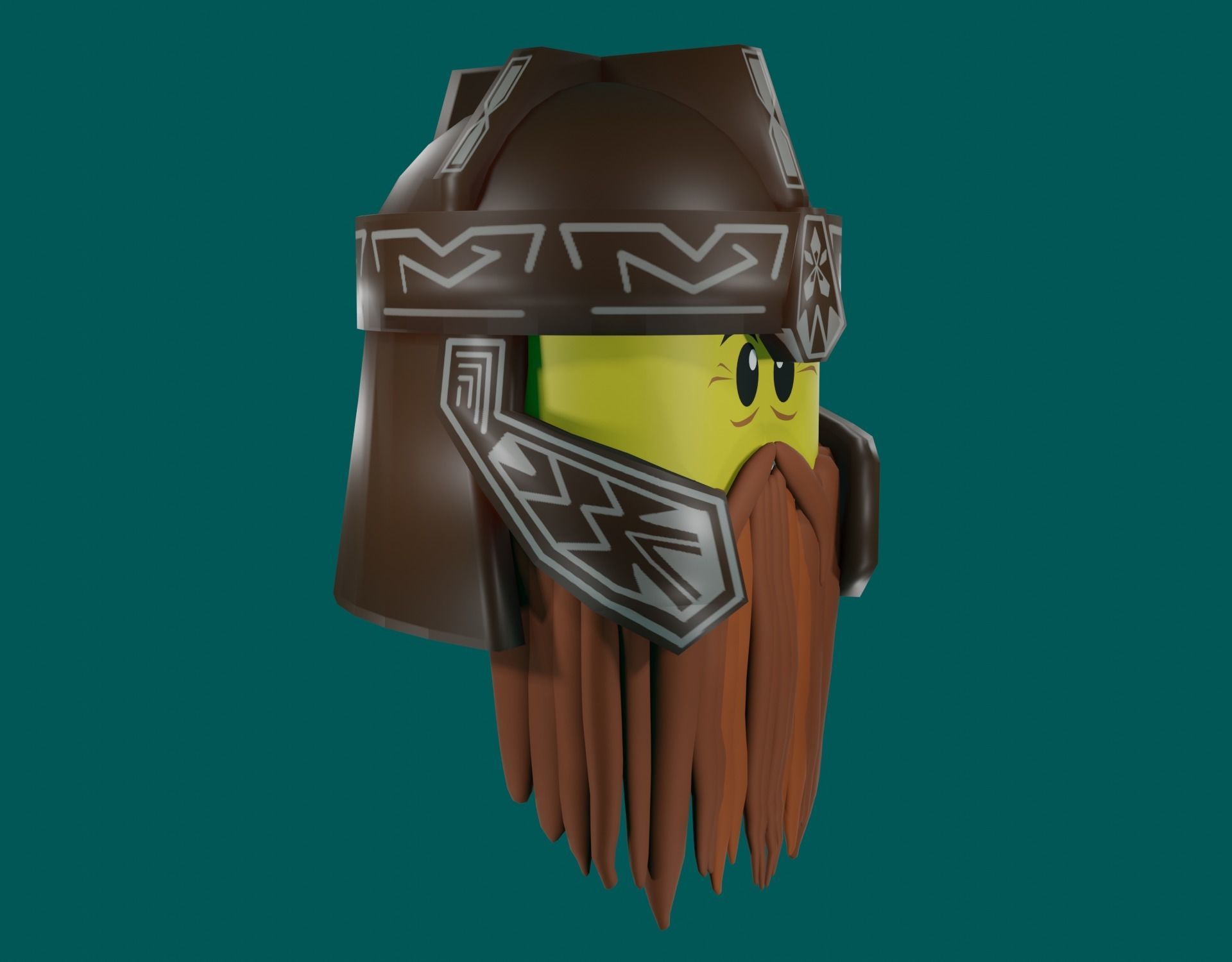 3D model Lego head of Gimli from LoTR VR / AR / low-poly | CGTrader