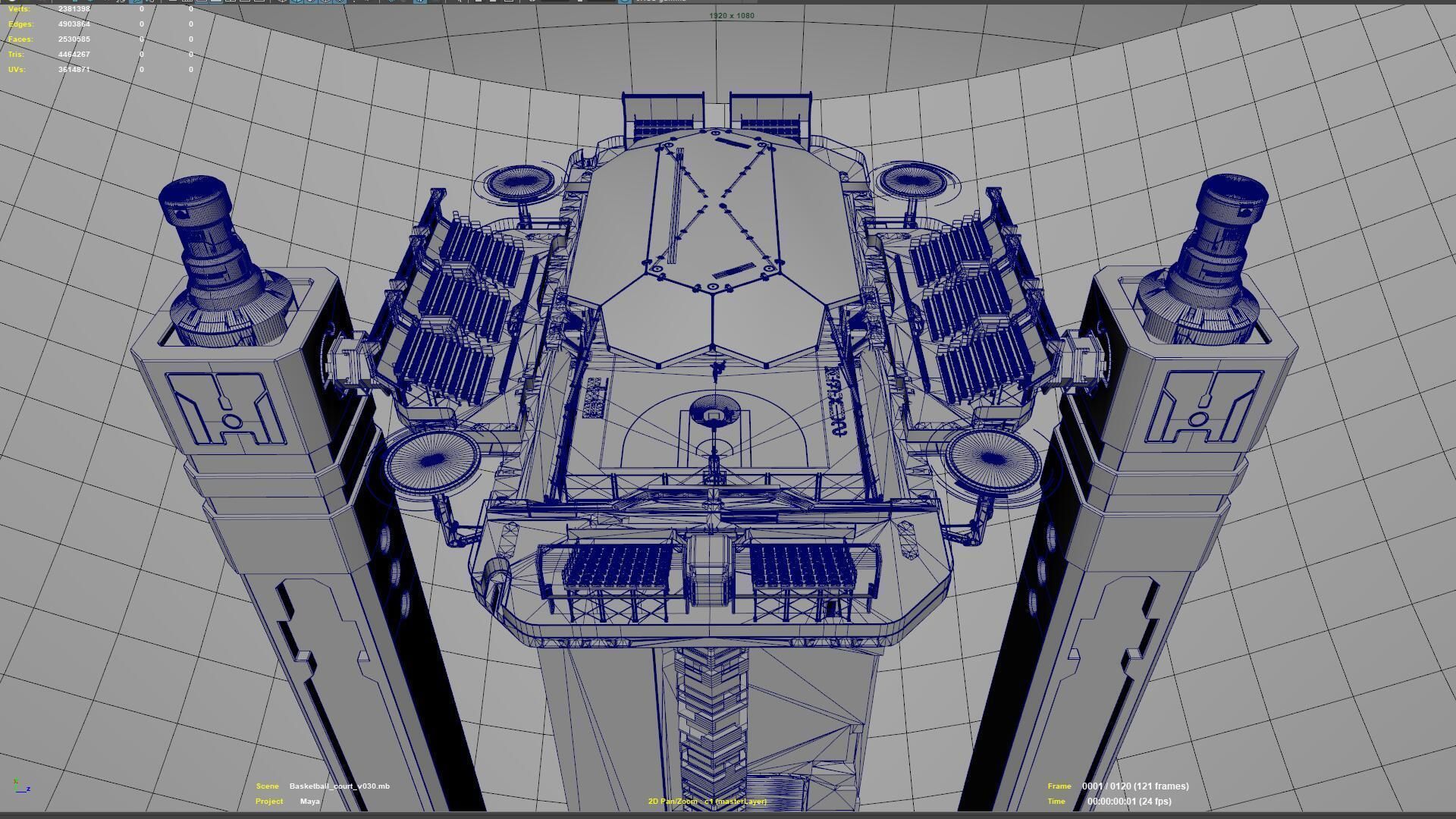 Futuristic Scifi Space Basketball court 3D model | CGTrader