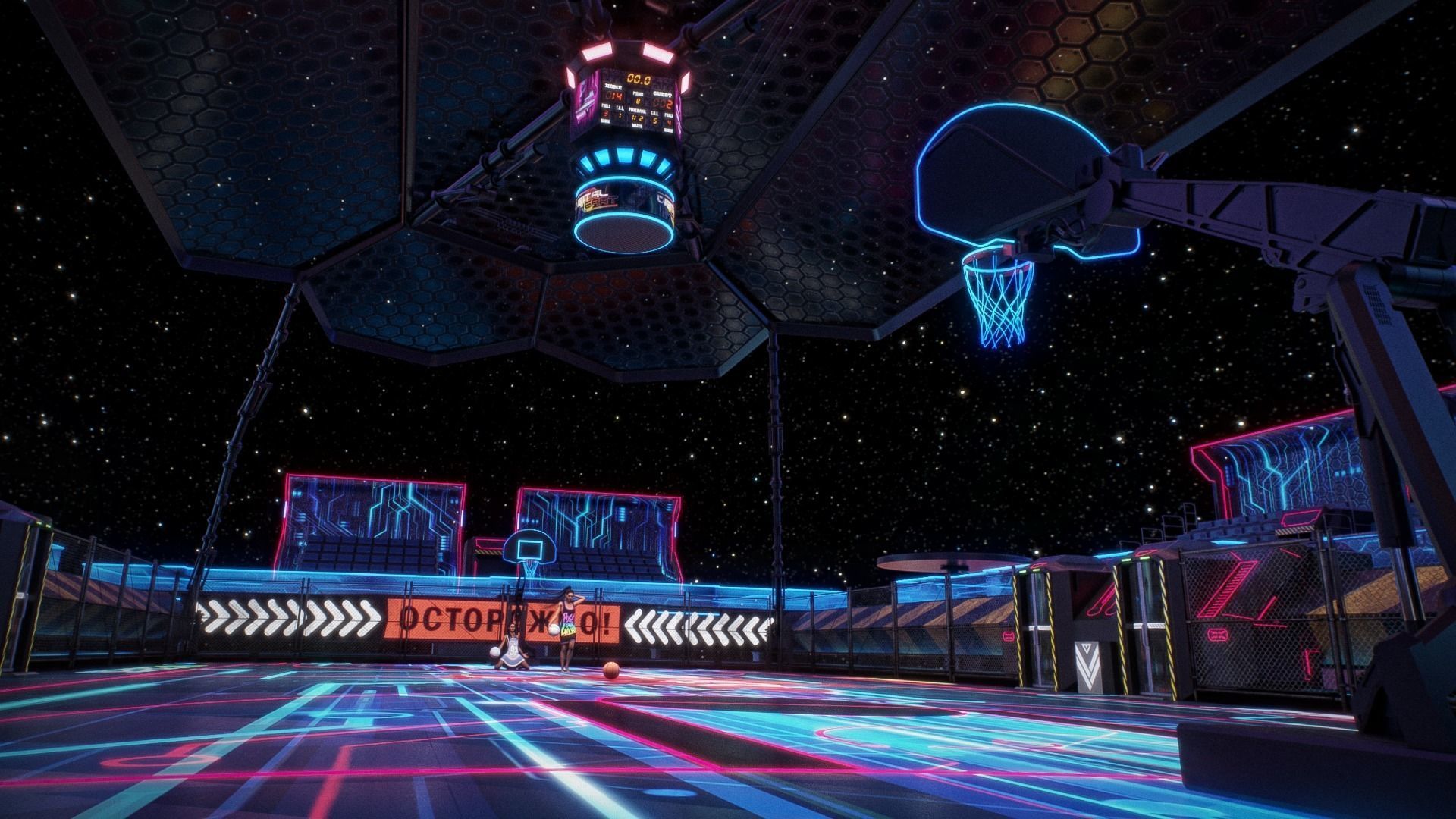 Futuristic Scifi Space Basketball court 3D model | CGTrader