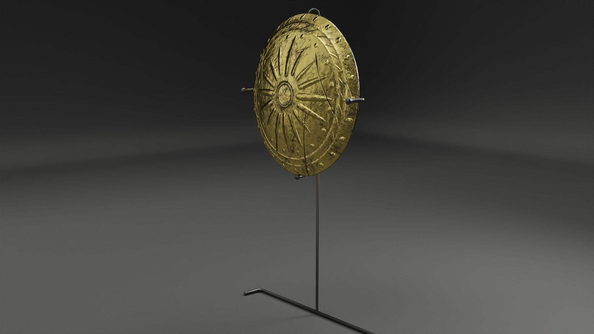 3D model A HISTORICAL KINGS SHIELD USED IN A BATTLE MODEL IN LOW-POLY ...