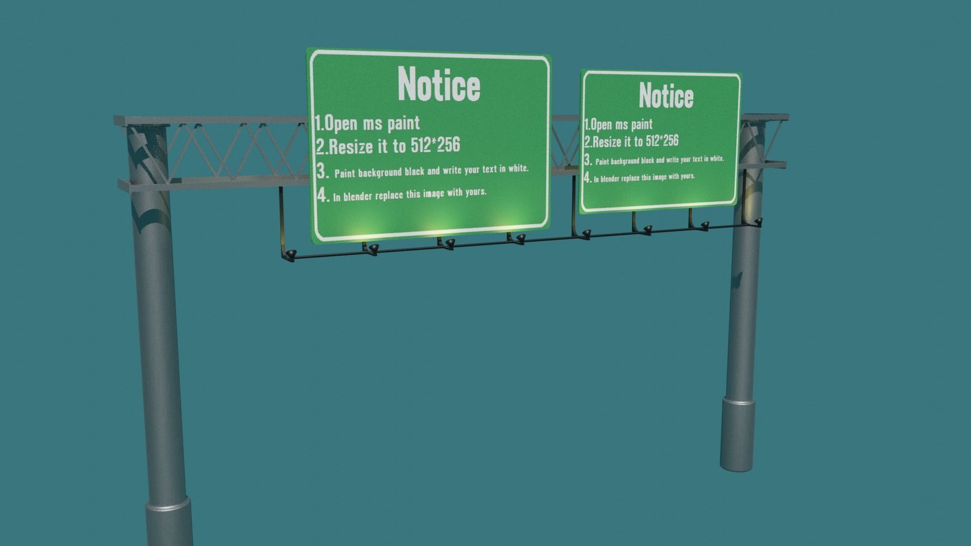 Highway Signboards free VR / AR / low-poly 3D model | CGTrader