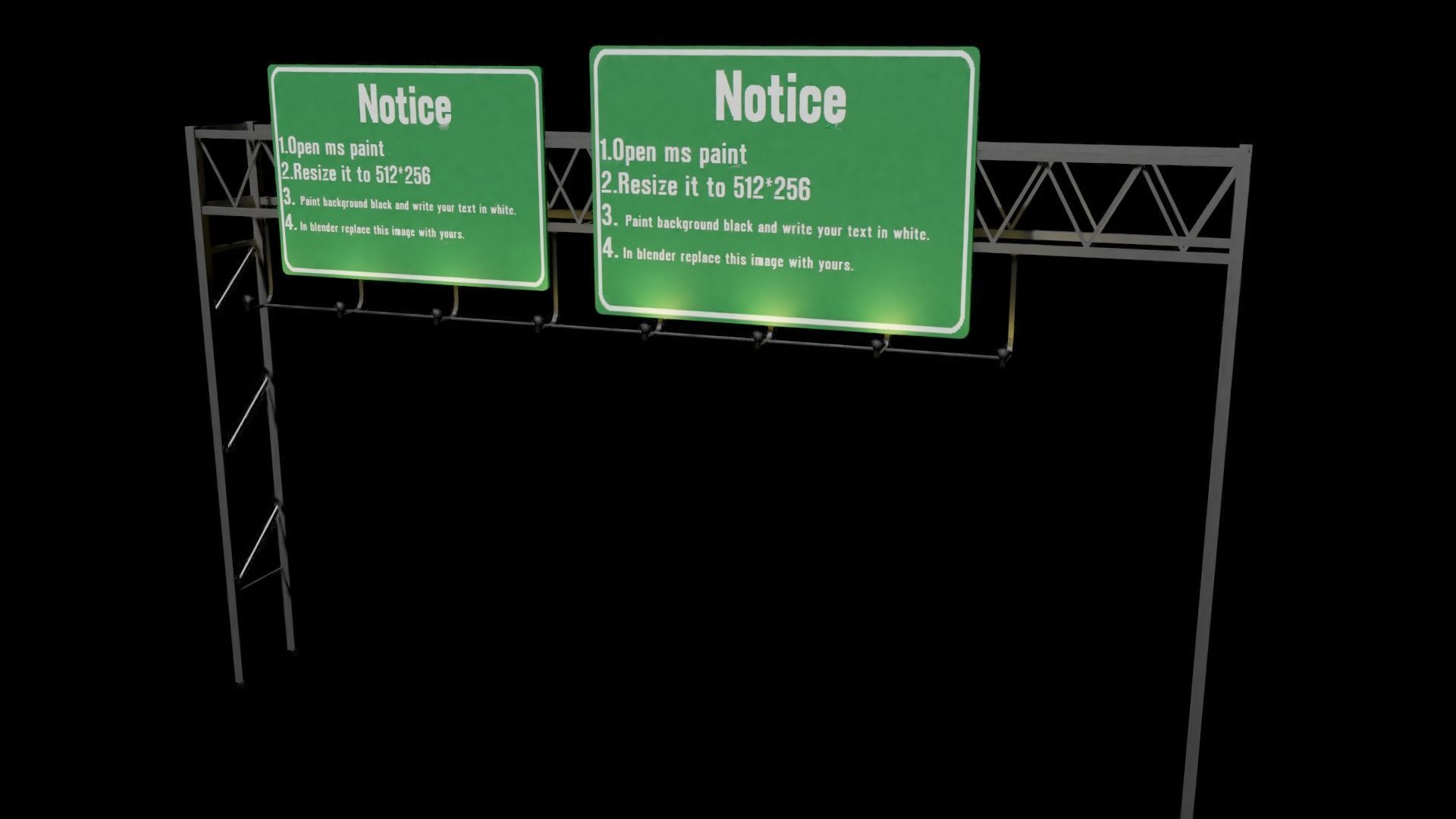 Highway Signboards free VR / AR / low-poly 3D model | CGTrader