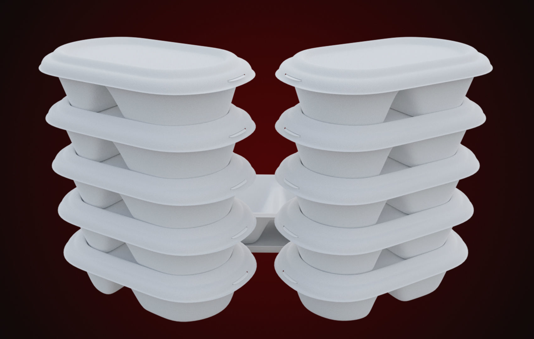 Styrofoam Disposable - Food Container 3D model | CGTrader