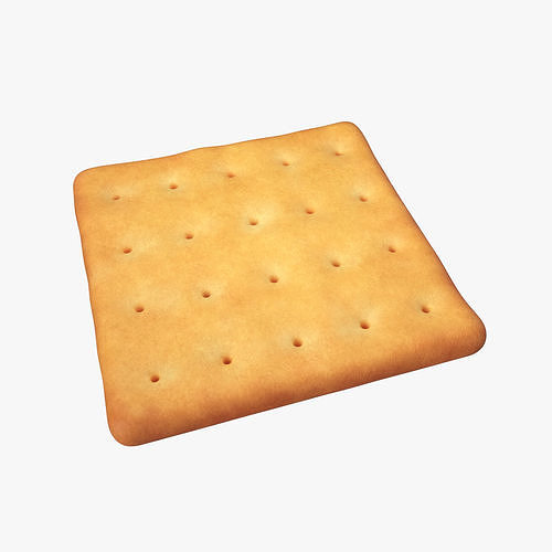 Square cracker 3D model | CGTrader