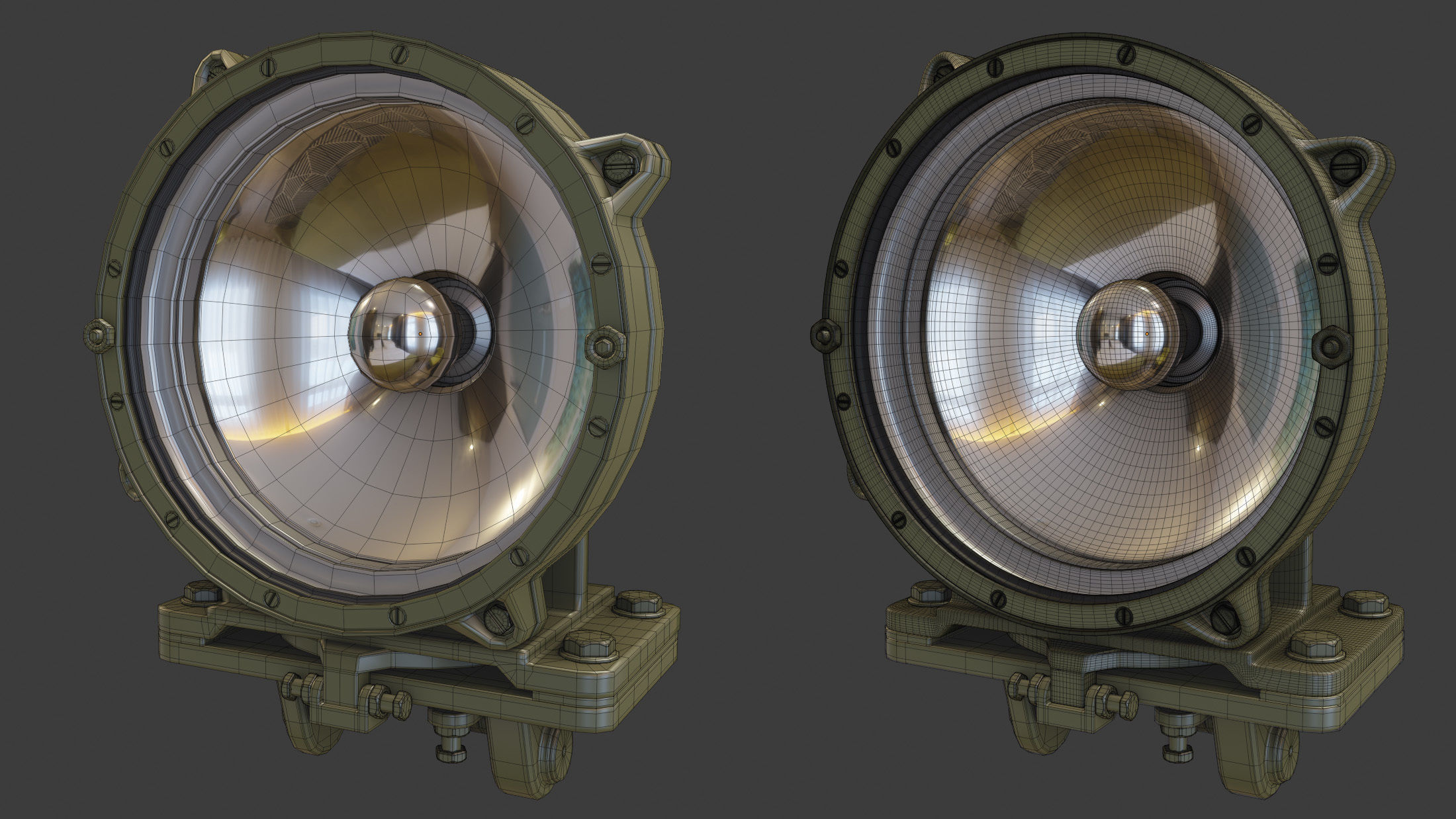 3D model Tank Searchlight L-2G VR / AR / low-poly | CGTrader