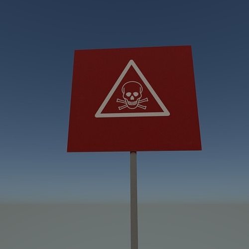 3D model Sign toxic VR / AR / low-poly | CGTrader
