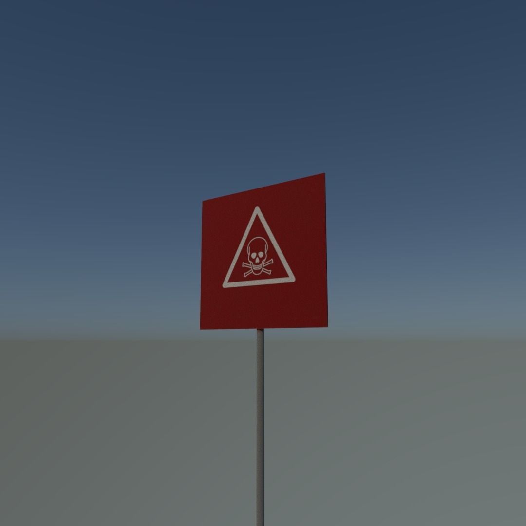 3D model Sign toxic VR / AR / low-poly | CGTrader