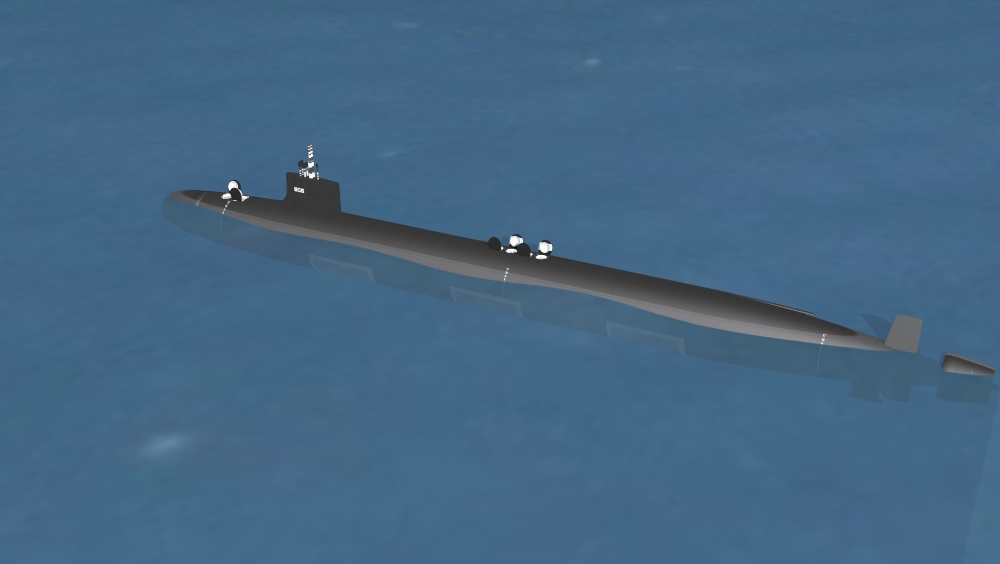 Virginia Class SSGN 806 USS Wahoo 3D model rigged | CGTrader